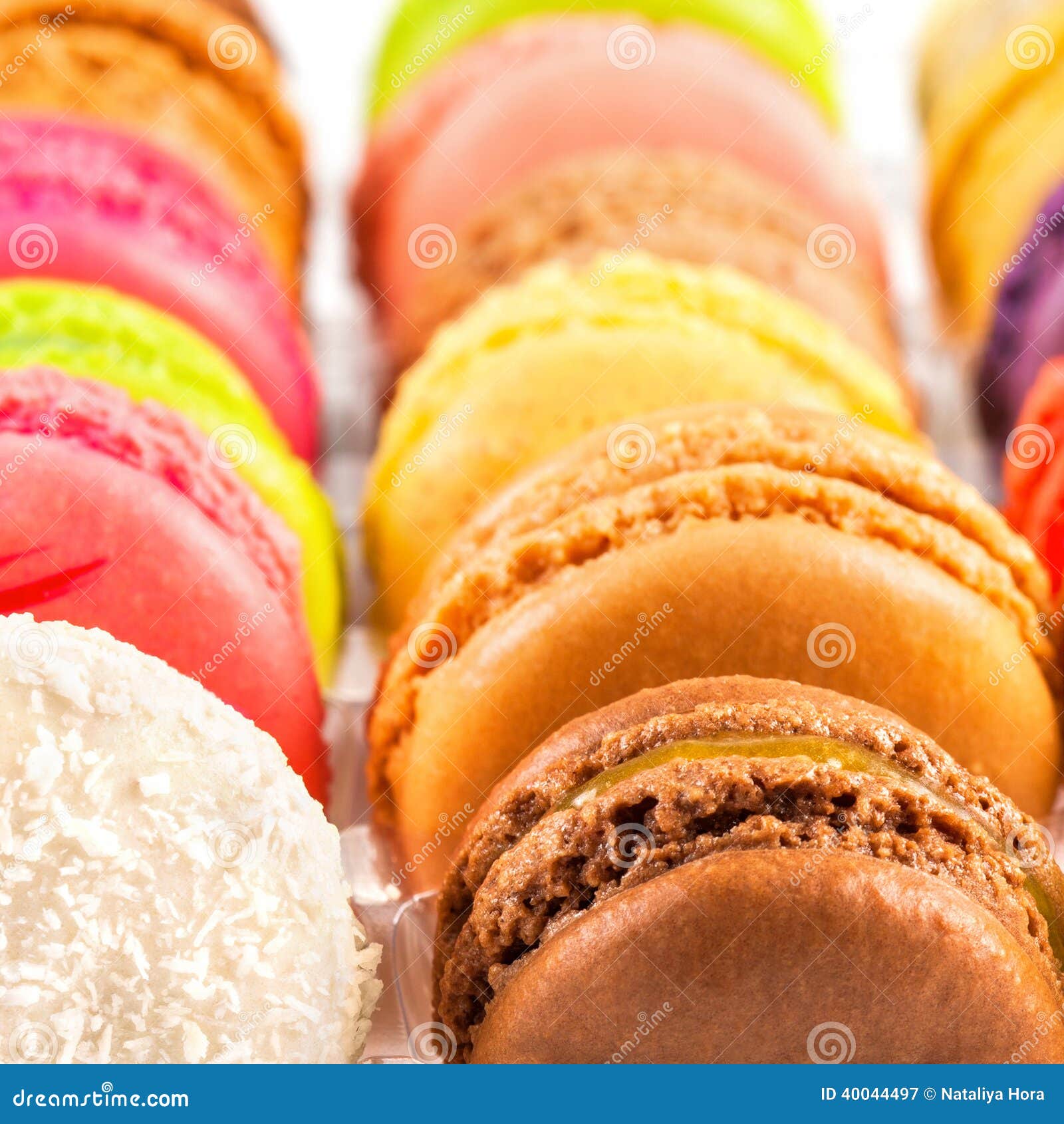 Traditional French Colorful Macarons in a Box Stock Image - Image of ...