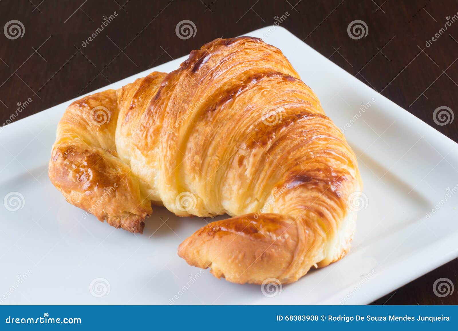 Traditional French Croissant Stock Photo - Image of table, pastry: 68383908