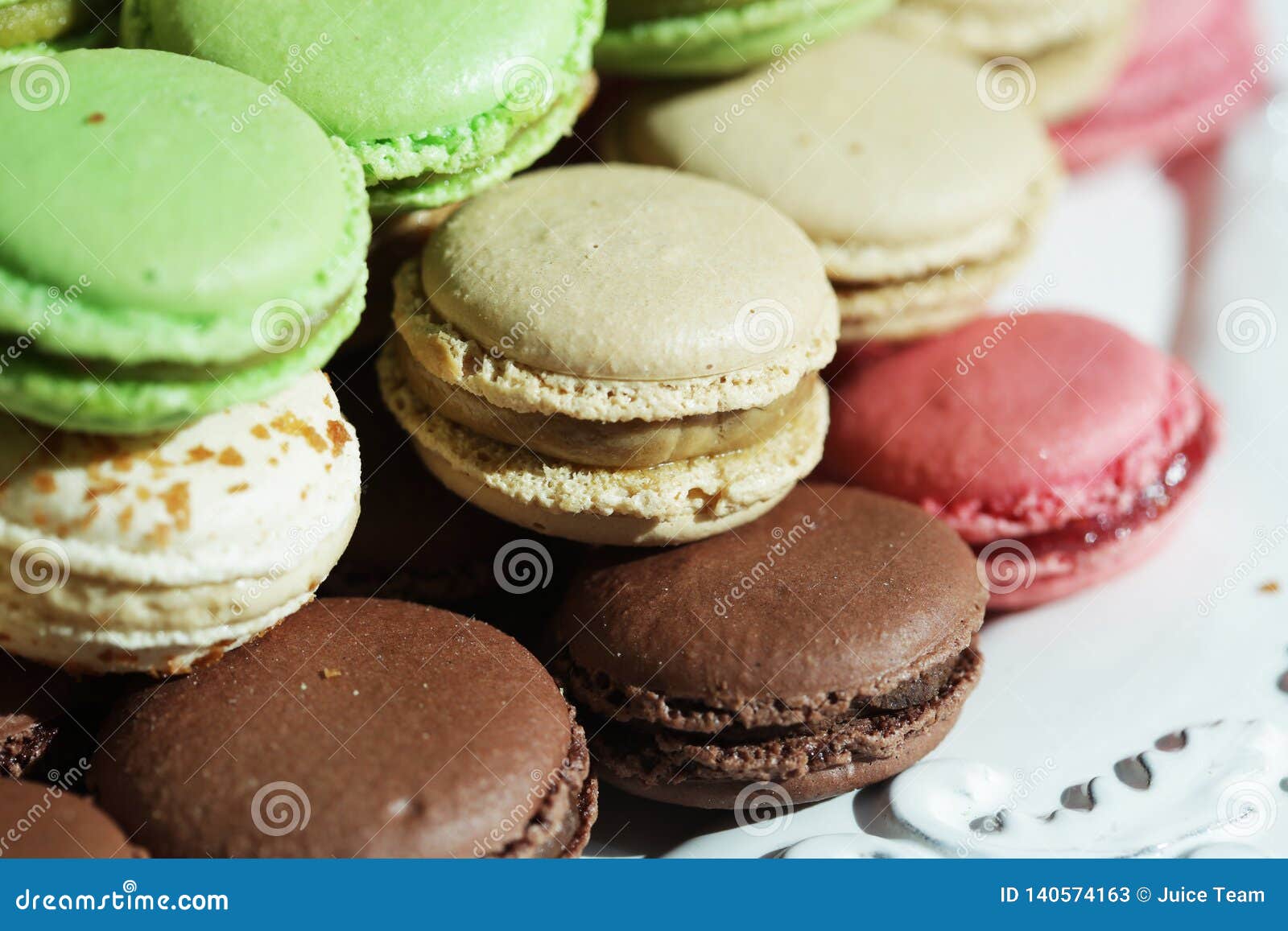 Traditional French Macarons Stock Image - Image of coffee, confection ...