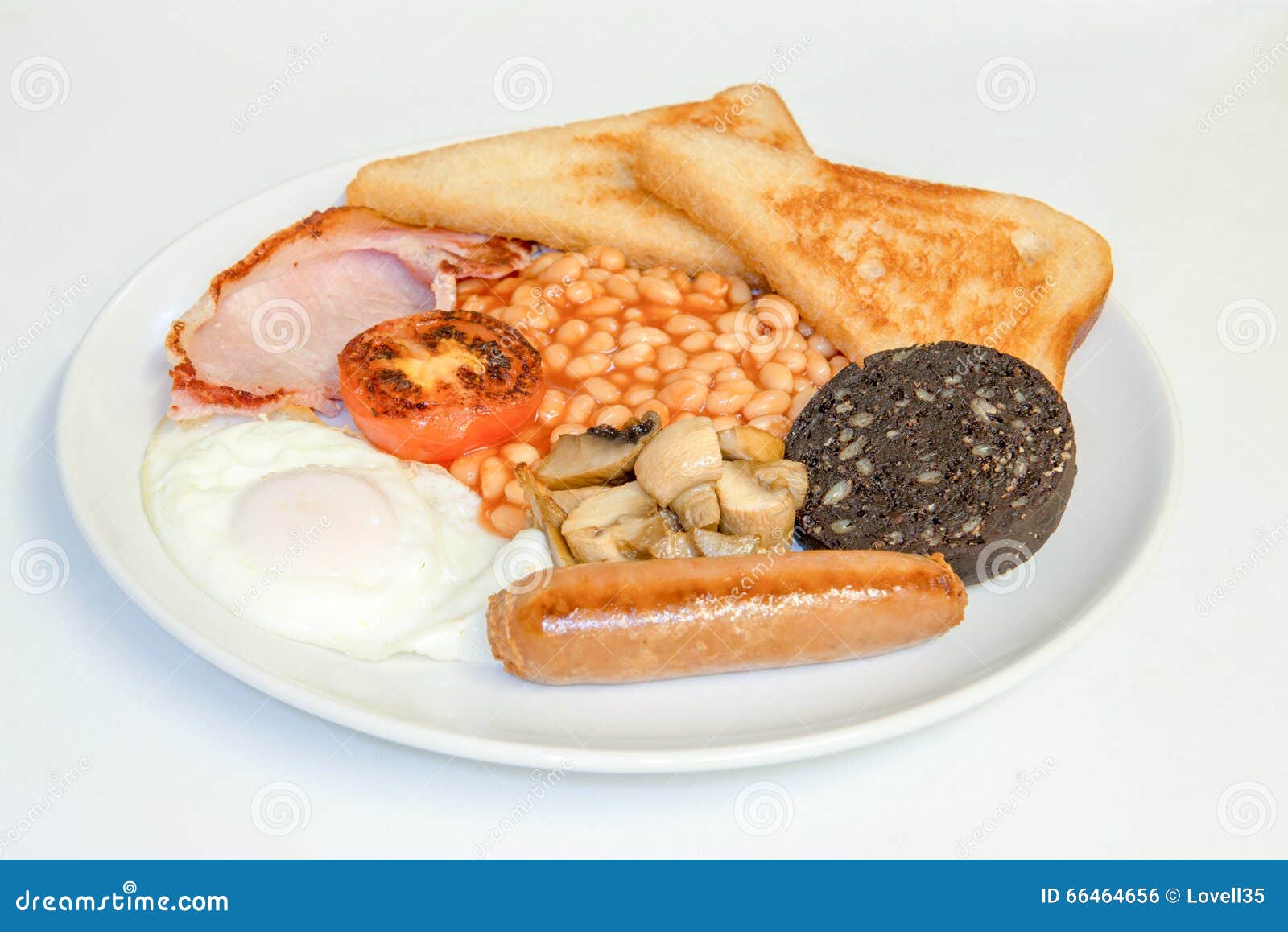Traditional Fried Breakfast Stock Photo - Image of toast, dieting: 66464656