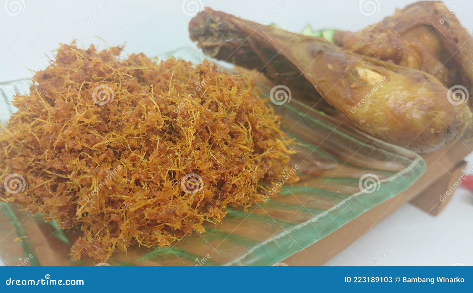 Traditional Fried Chicken with Some Herbs Stock Image - Image of food ...