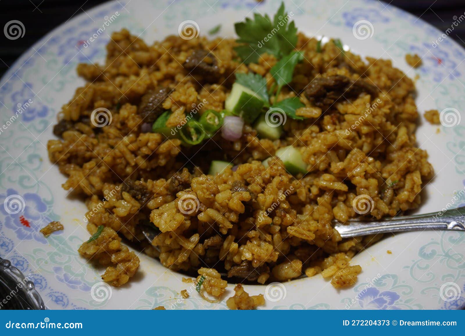 Traditional Fried Rice Full Spicy Stock Image - Image of fruit ...