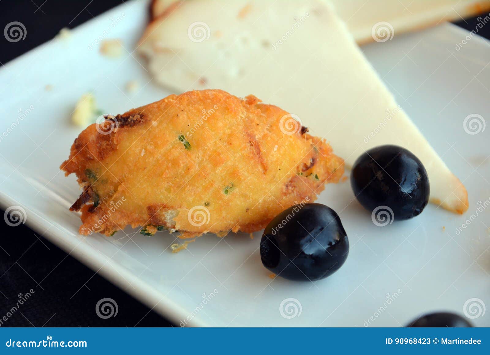 Traditional Fried Spanish Fish Cod Croquettes. Stock Image - Image of ...