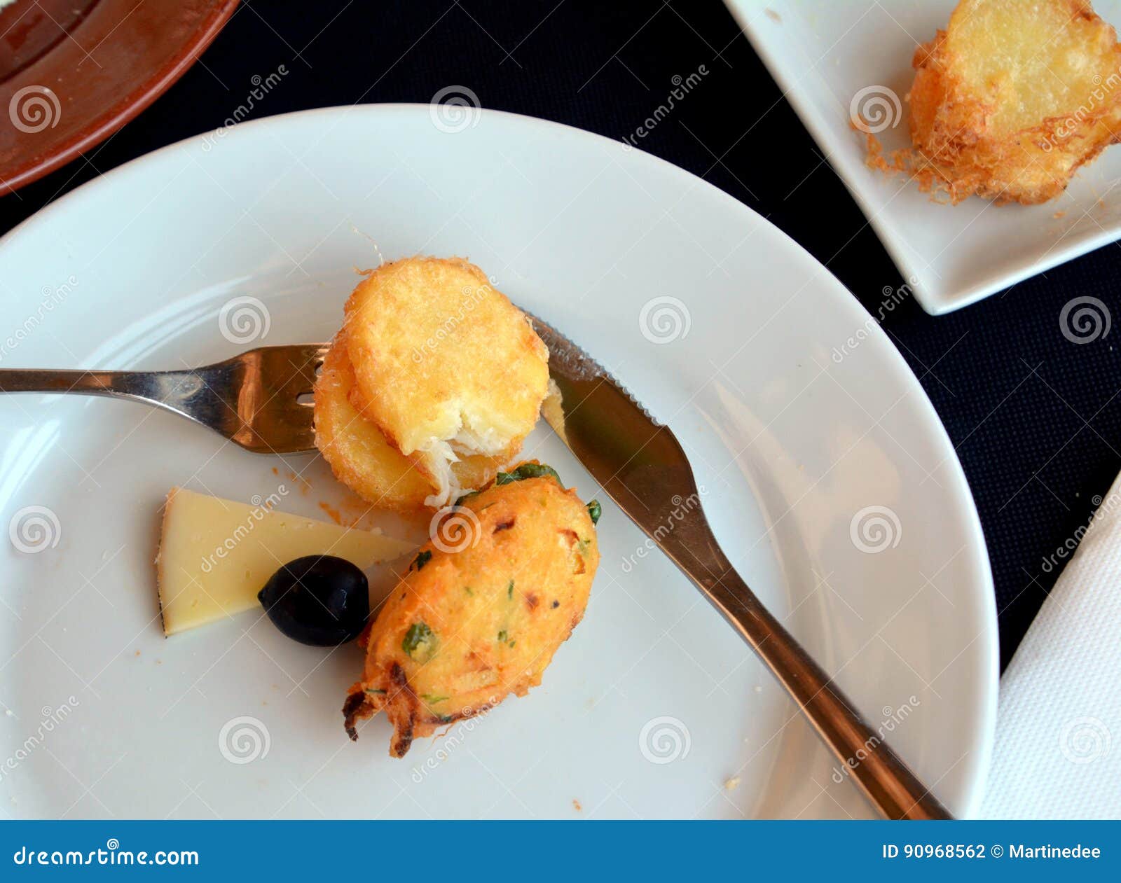 Traditional Fried Spanish Fish Cod Croquettes. Stock Photo - Image of ...