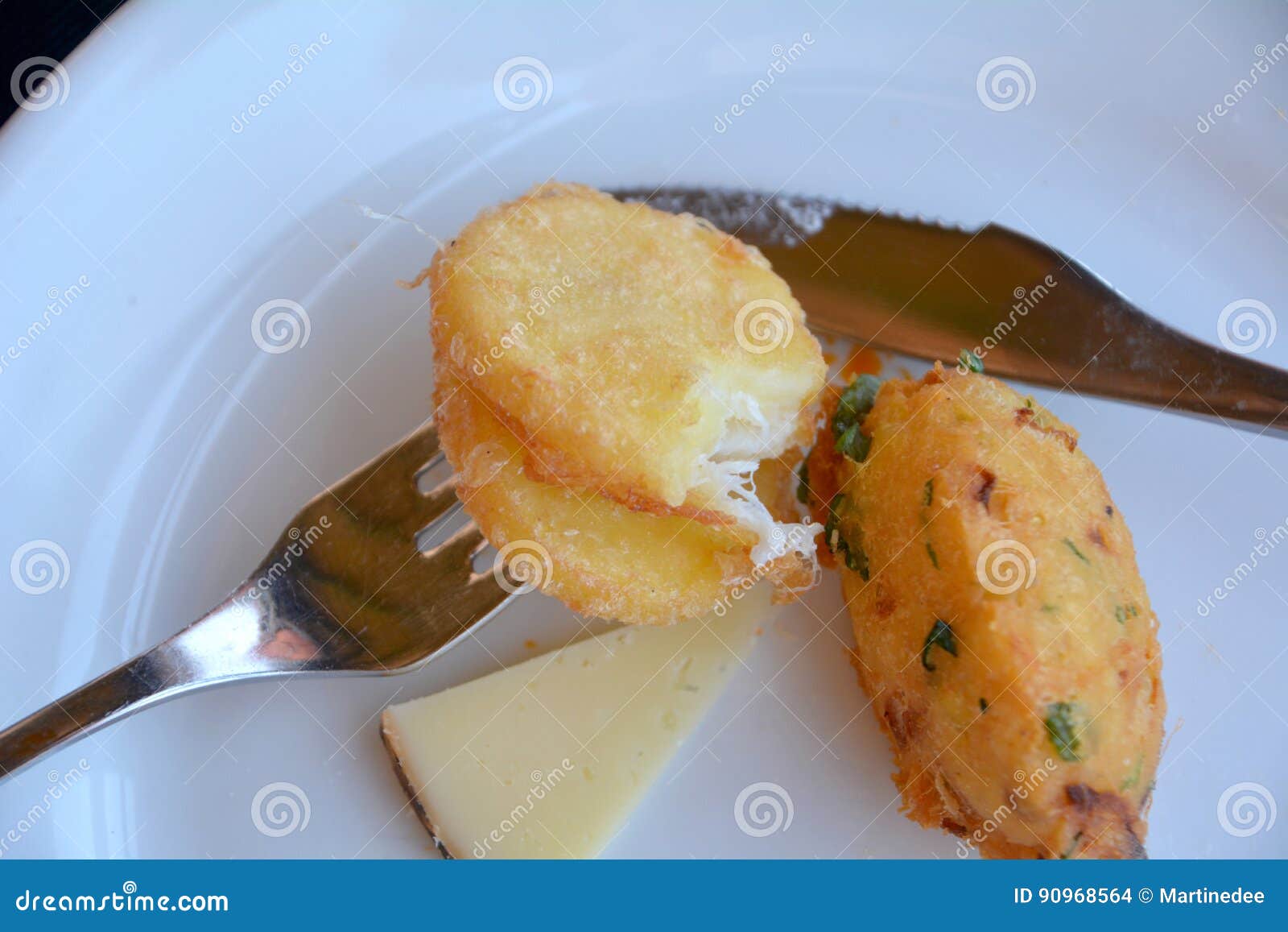 Traditional Fried Spanish Fish Cod Croquettes. Stock Photo - Image of ...
