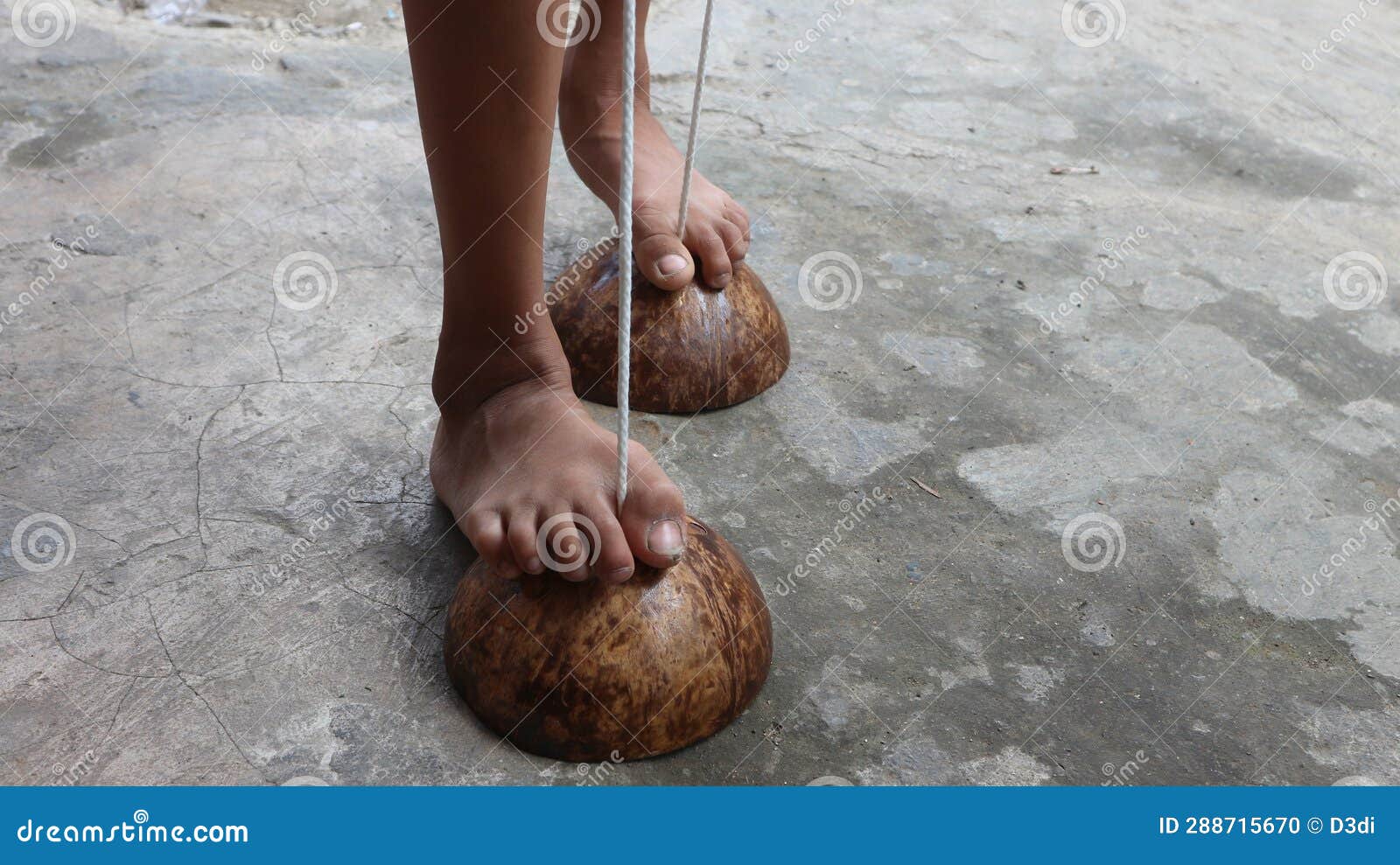 Traditional Game of Coconut Shells Stock Photo - Image of shells ...