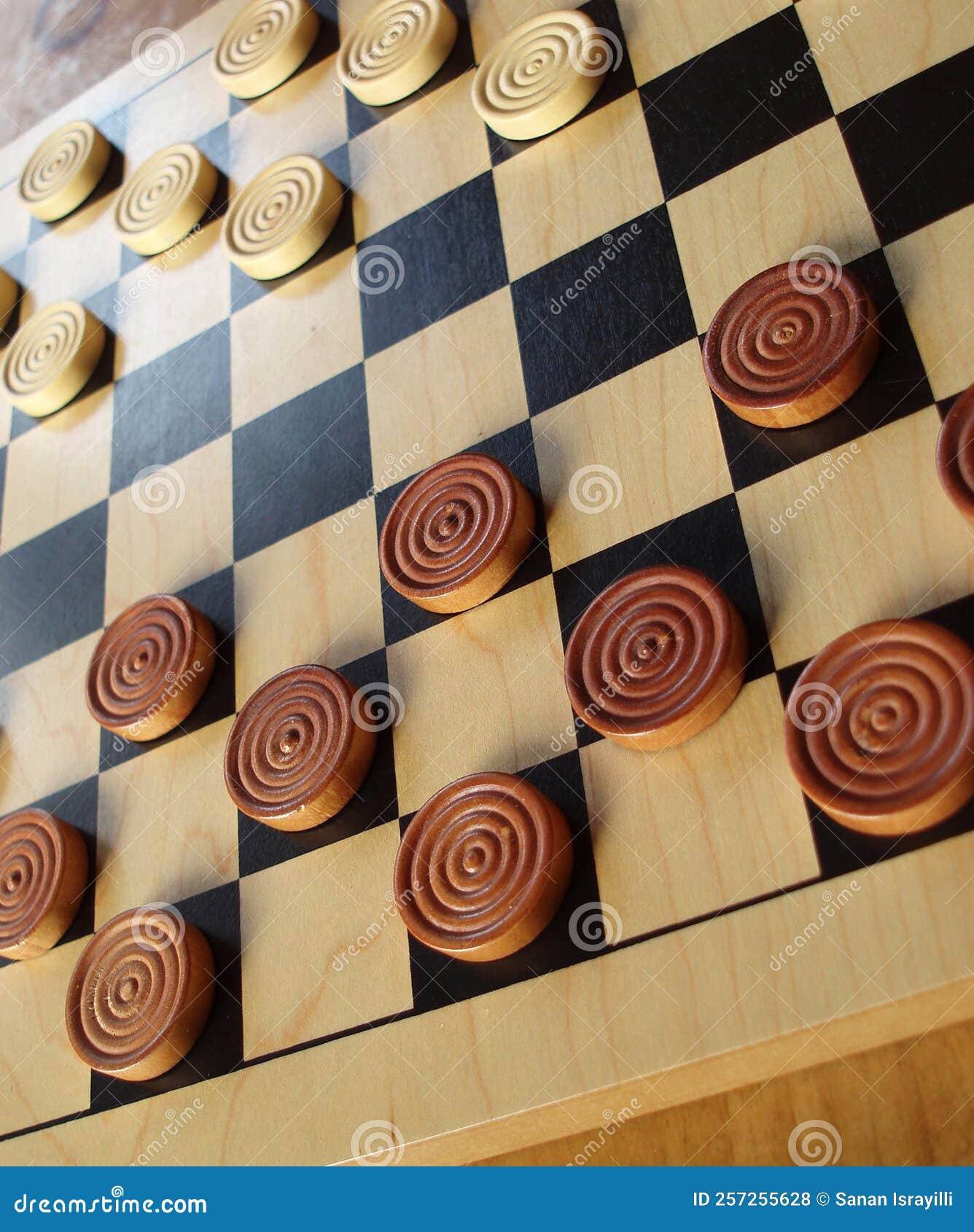 Draughts board stock photo. Image of counters, strategy - 257255628