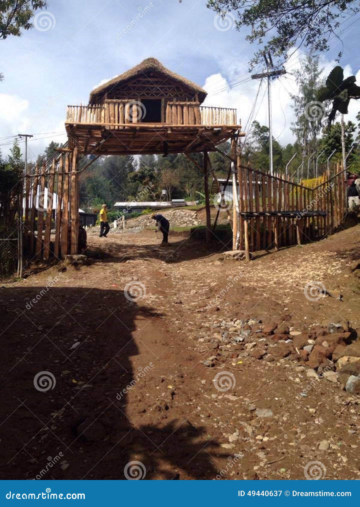 Traditional Gate stock image. Image of guinea, places - 49440637