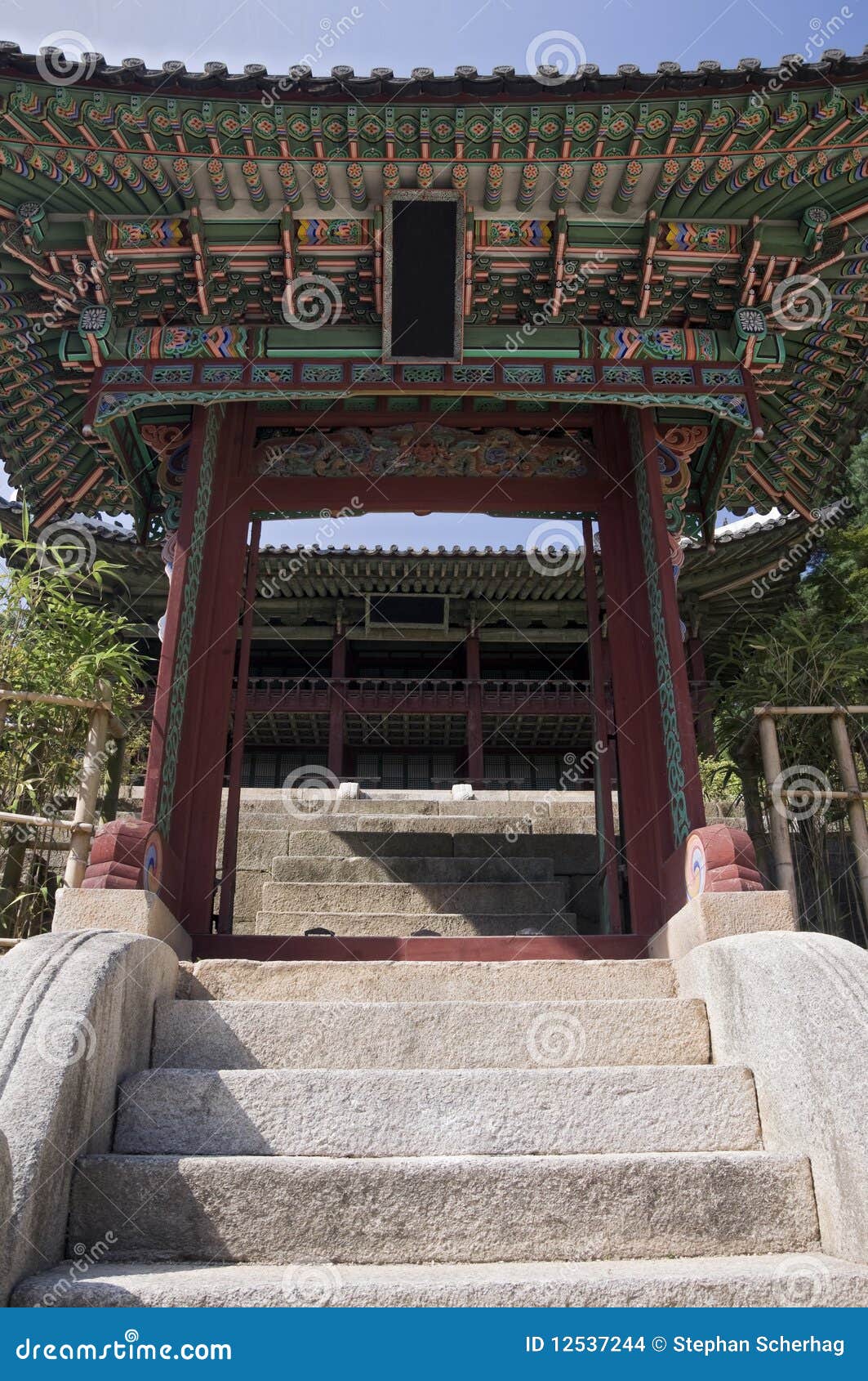 Traditional Gateway, South Korea Stock Photo - Image of gate, idyllic ...