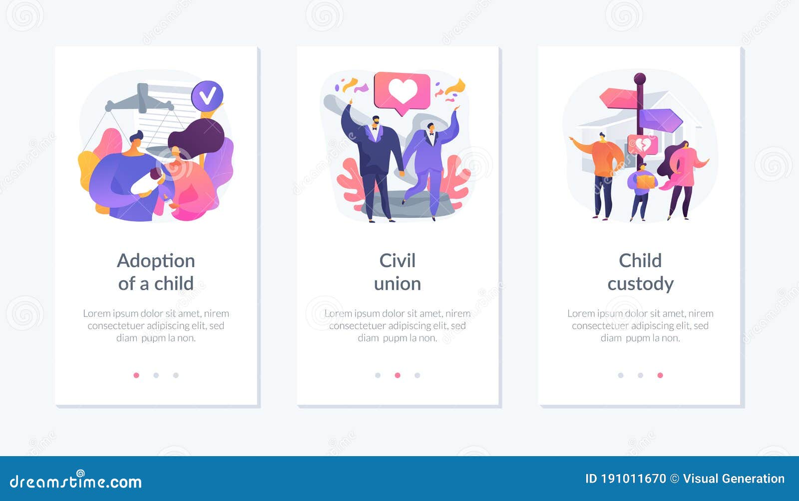 Traditional Gender and Social Roles App Interface Template. Ilustração ...