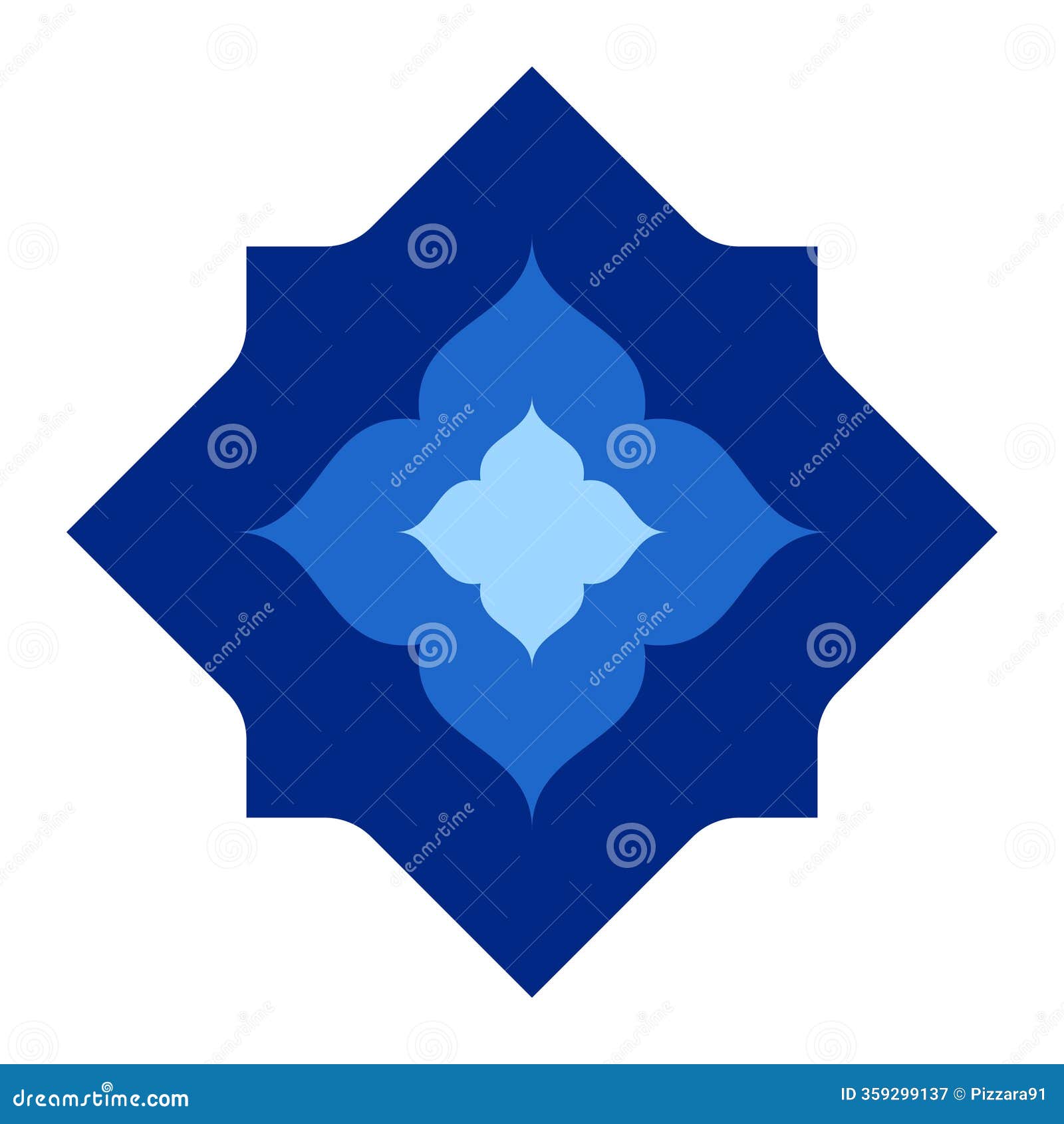 Traditional Geometric Pattern Icon Symbol for Decoration Flat Design ...