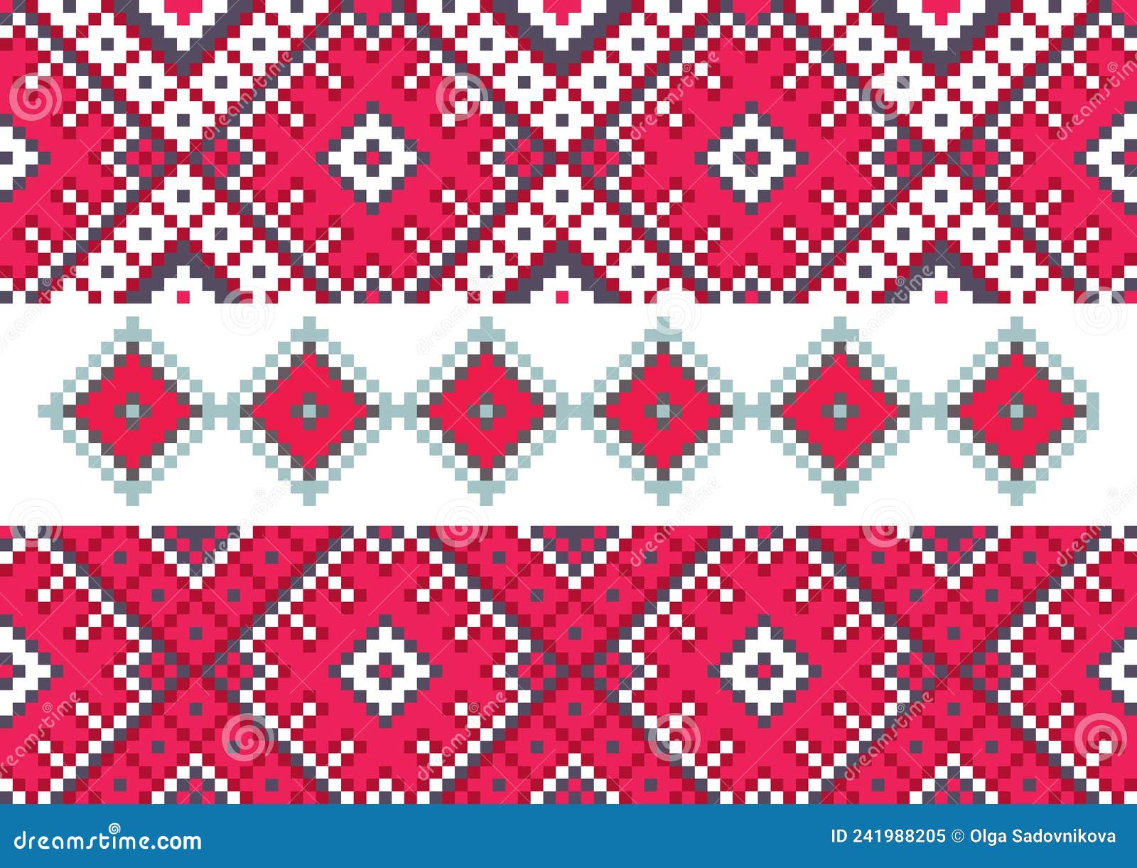 Traditional Geometric Pattern for Slavic Embroidery Stock Vector ...