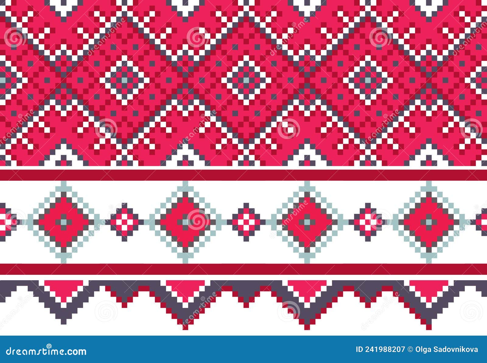 Traditional Geometric Pattern for Slavic Embroidery Stock Vector ...
