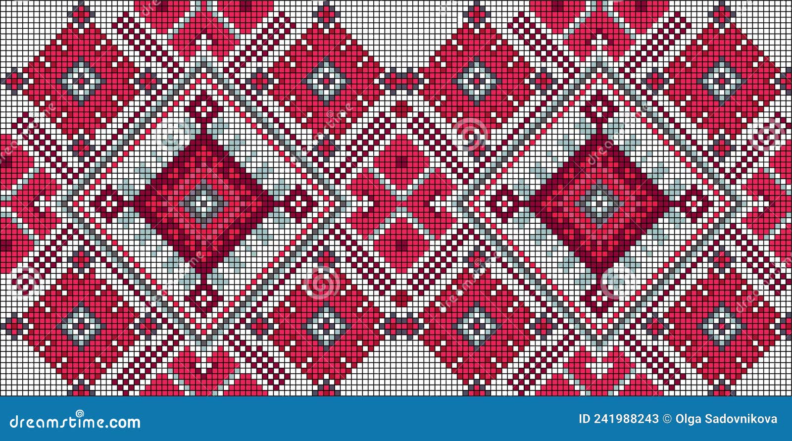 Slavic Embroidery Pattern Cartoon Vector | CartoonDealer.com #221130579