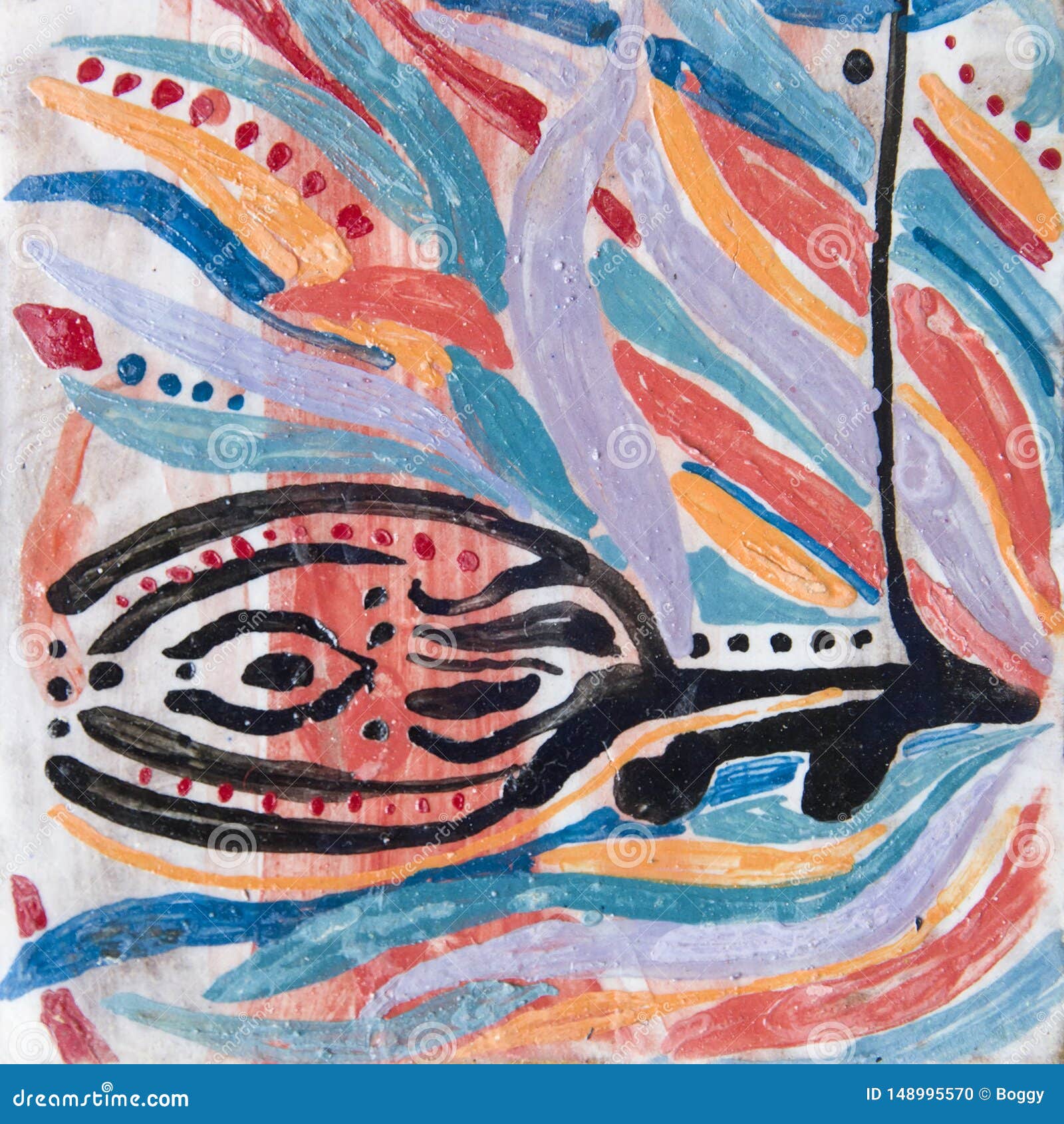 Traditional Georgian Floral Pattern Tile Stock Photo - Image of ...