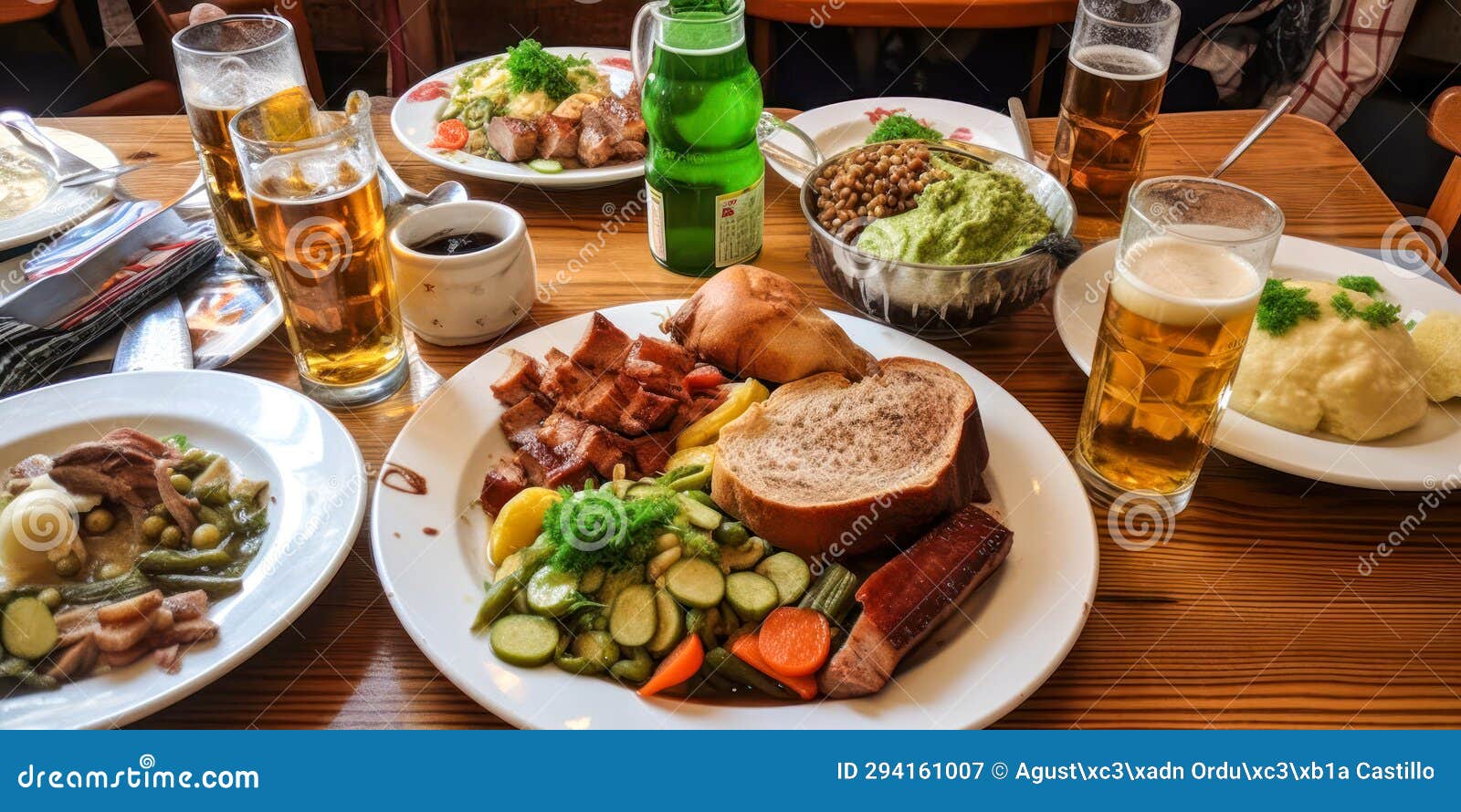 Traditional German Food. Typical Dishes. Stock Illustration ...