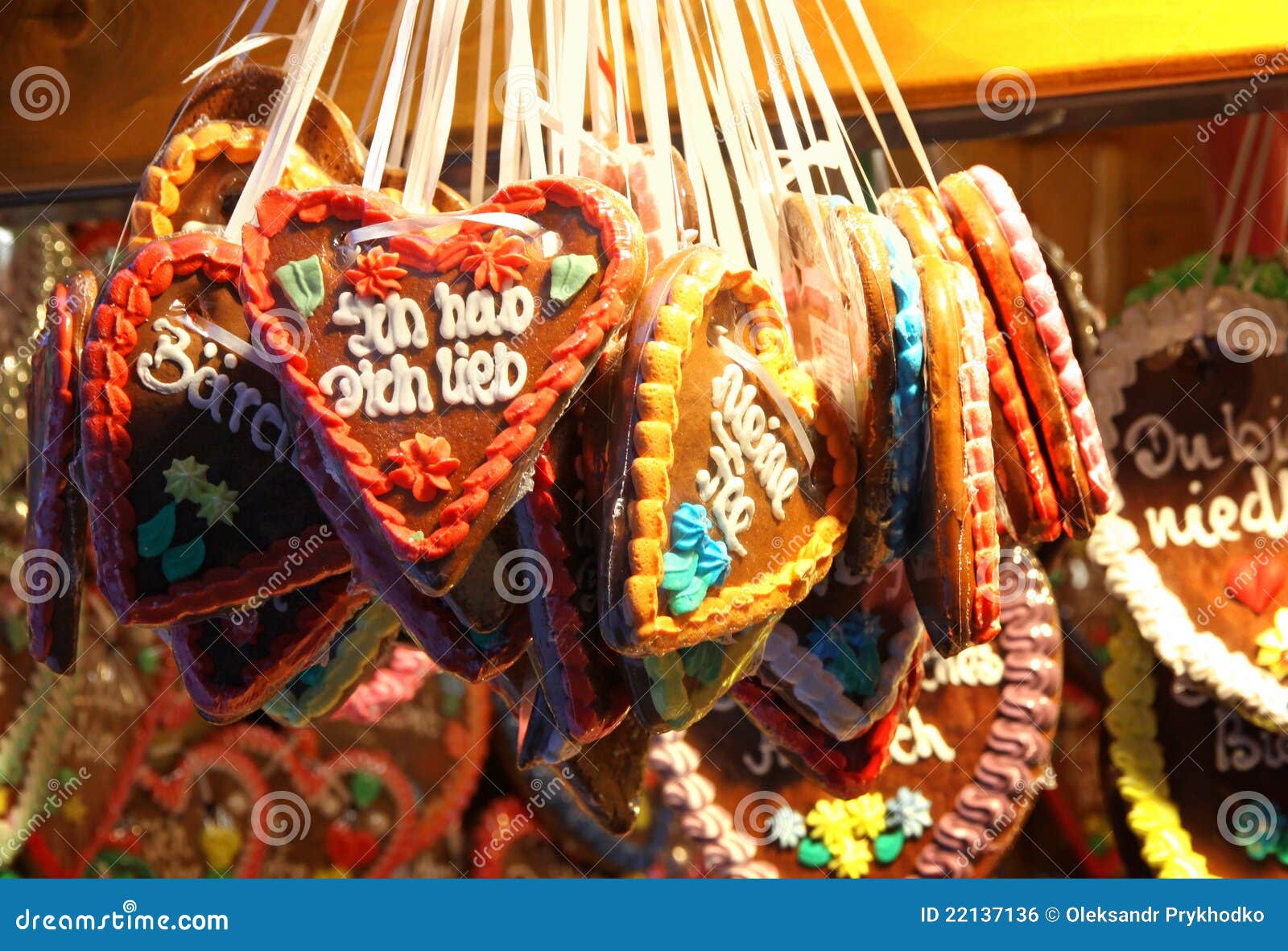 Traditional German Handmade Gingerbread Heart Stock Photo - Image of ...