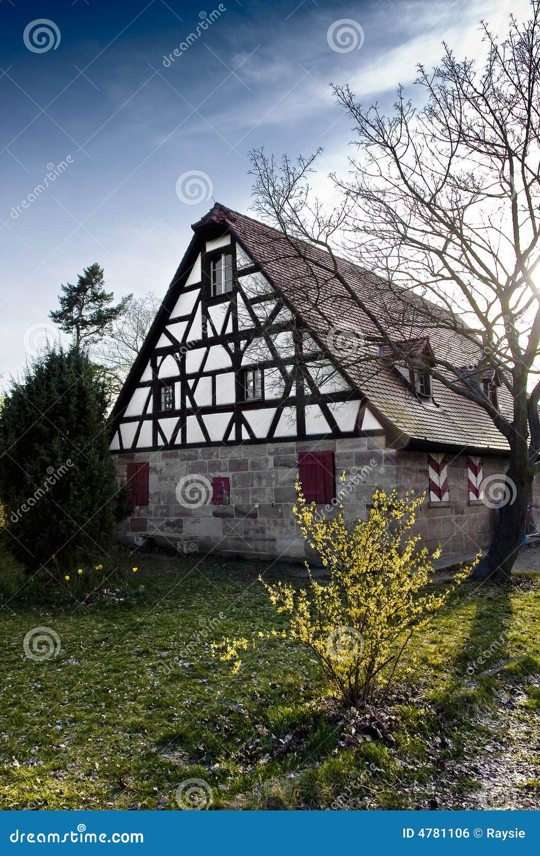 Traditional german house stock photo. Image of green, floral - 4781106