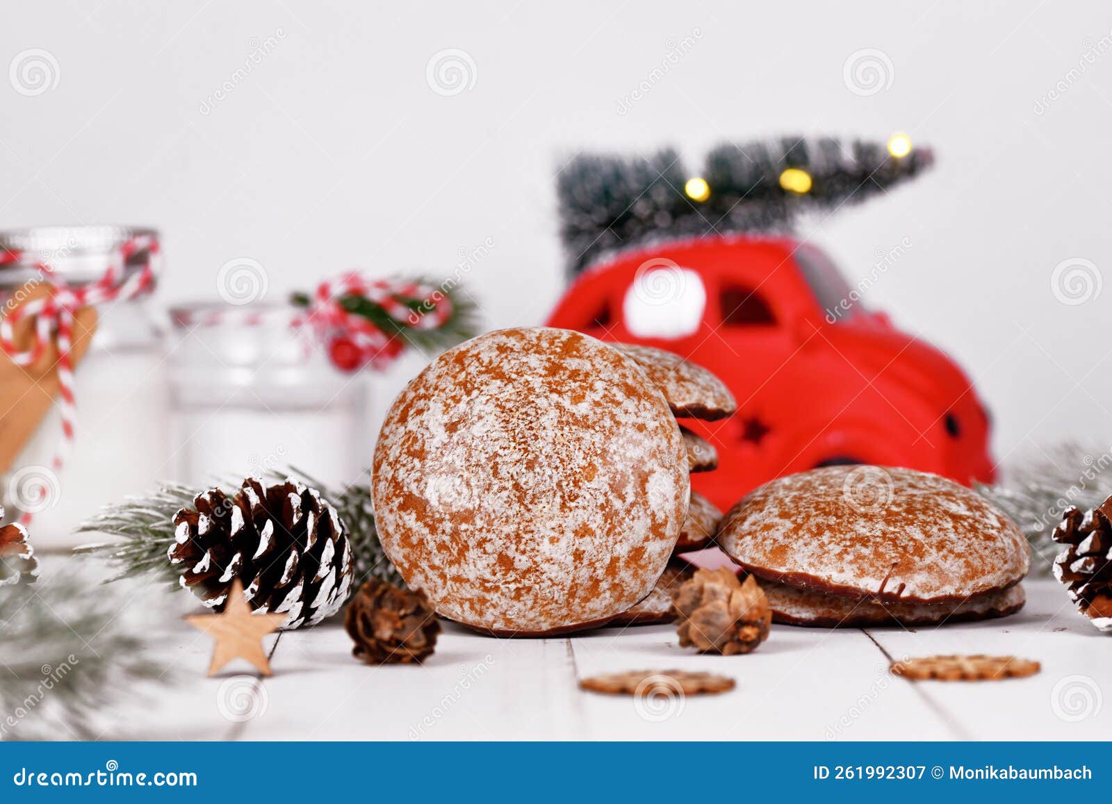 Traditional German Round Glazed Gingerbread Christmas Cookie Called ...