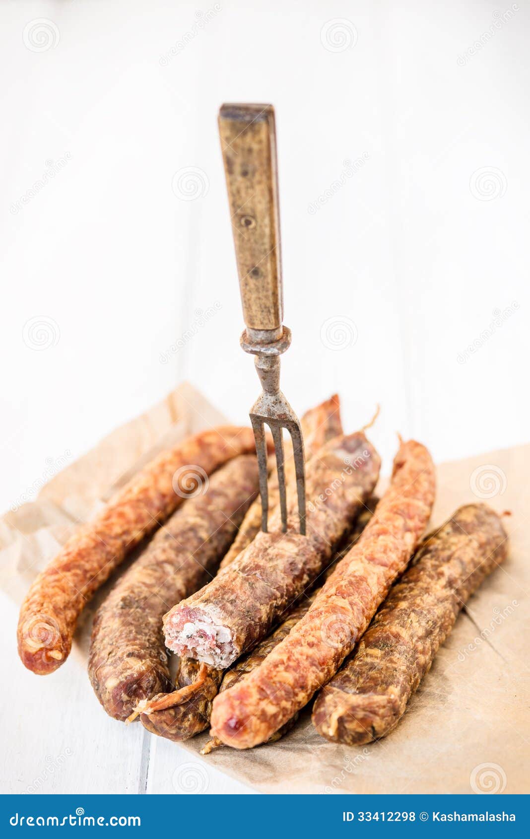Traditional German Sausages Stock Photo - Image of garlic, cold: 33412298