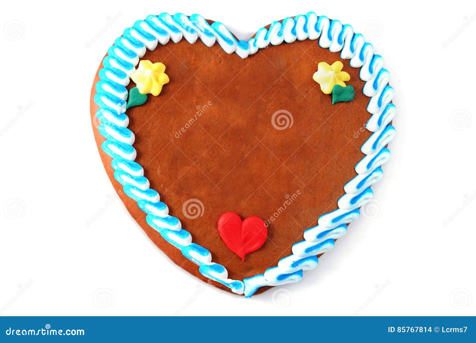 Traditional Gingerbread Heart with Copy Space. Oktoberfest Stock Photo ...