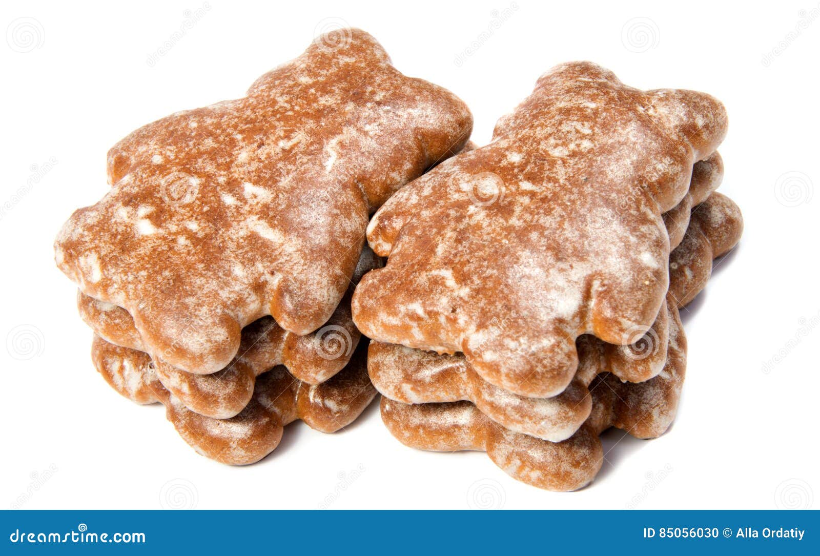 Traditional Gingerbread Isolated on White Stock Photo - Image of ginger ...