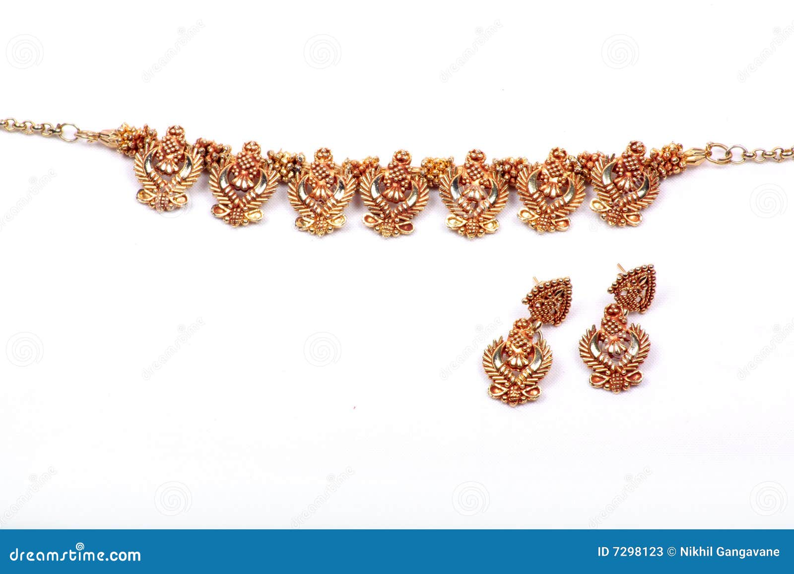 Traditional Gold Necklace stock image. Image of metallic - 7298123