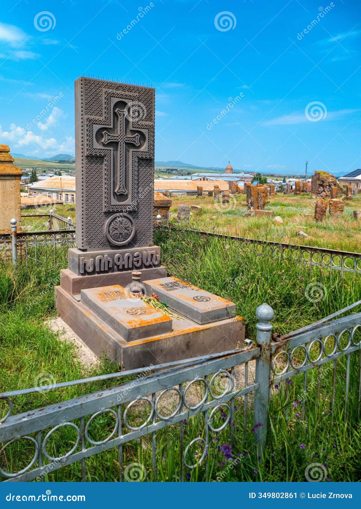 Traditional Grave Stone in Armenia Stock Image - Image of lori, ornate ...