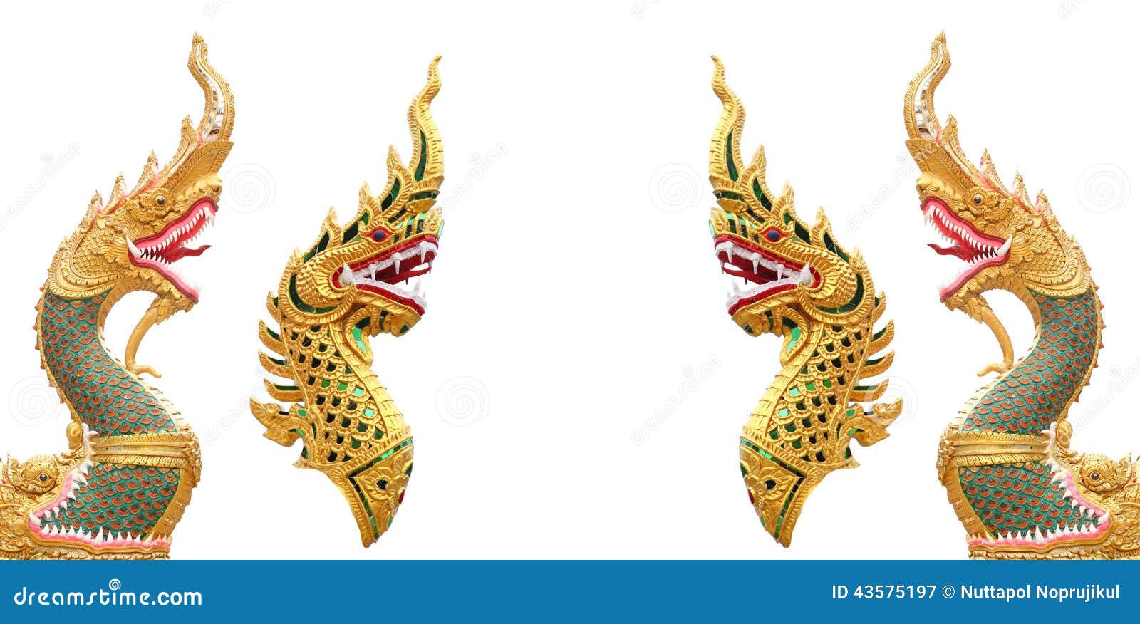 Traditional Great Naga on White Background. Stock Image - Image of ...