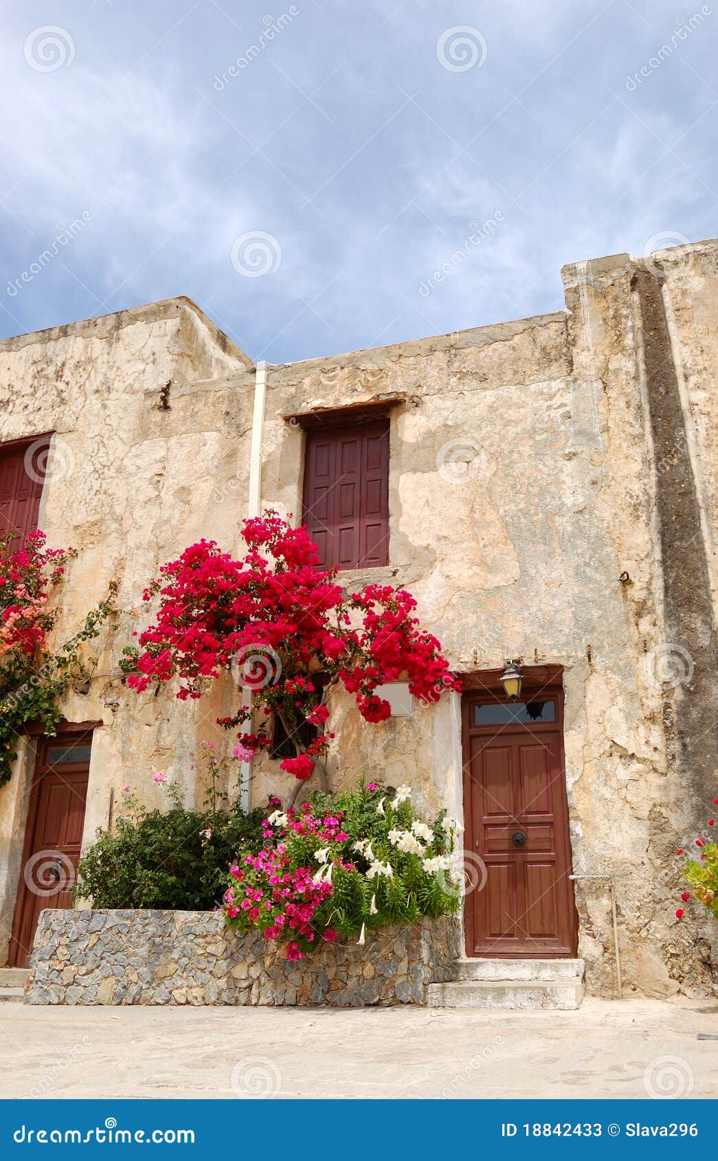 Traditional Greek Architecture Stock Image - Image of vacation, holiday ...