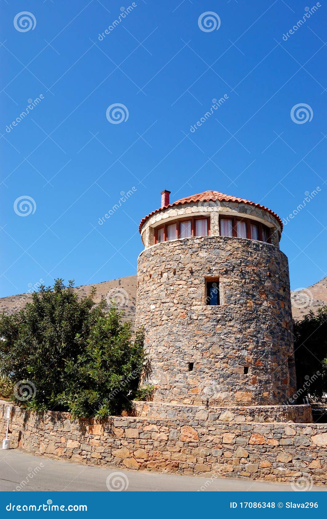 Traditional Greek Architecture at Crete Island Stock Photo - Image of ...