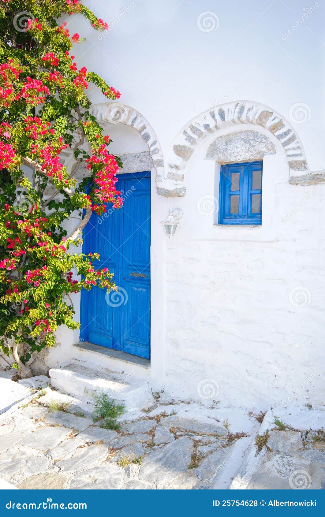 Traditional Greek Blue Doors Stock Photo - Image of house, island: 25754628