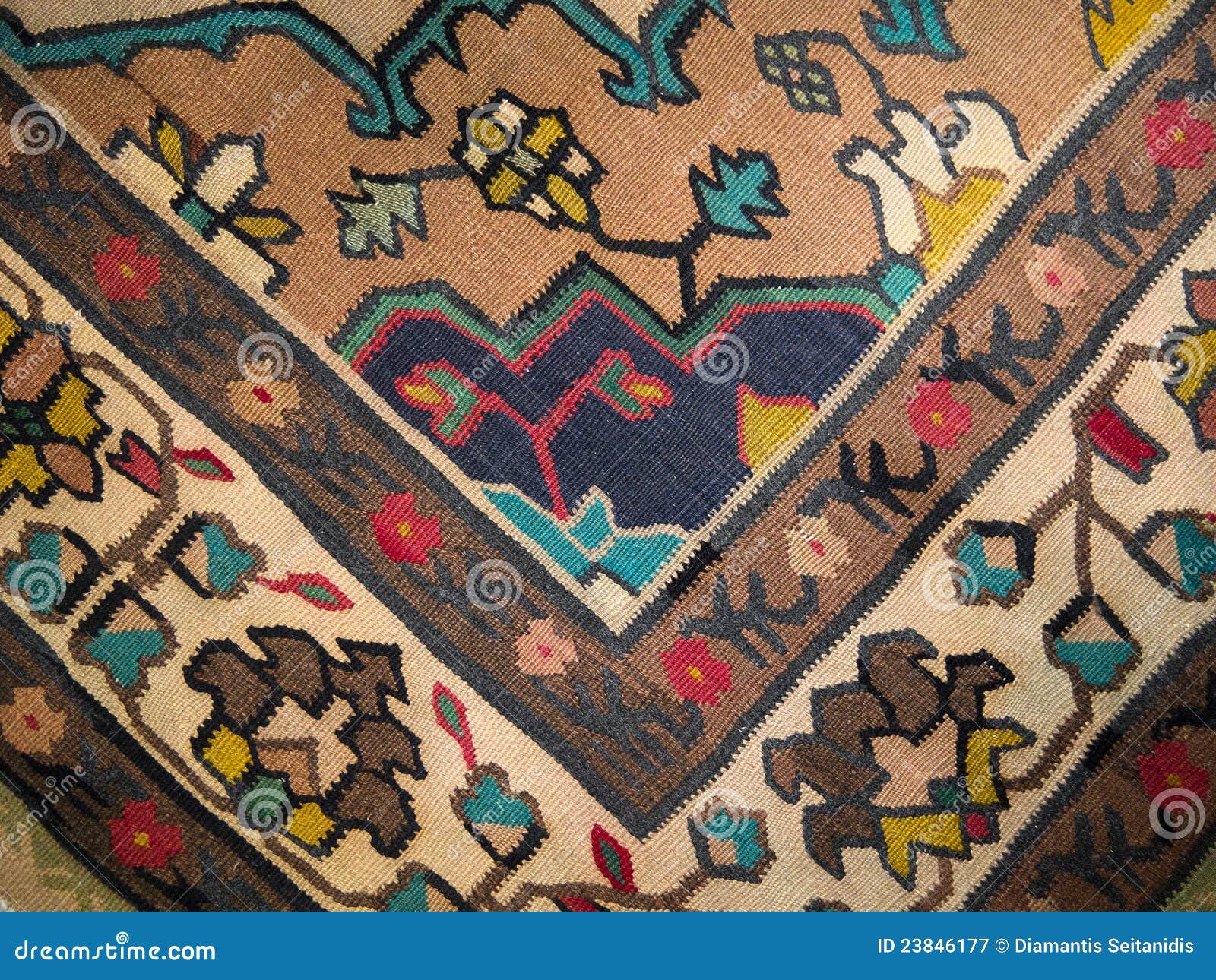 Traditional Greek Carpet Closeup Stock Image - Image of home ...