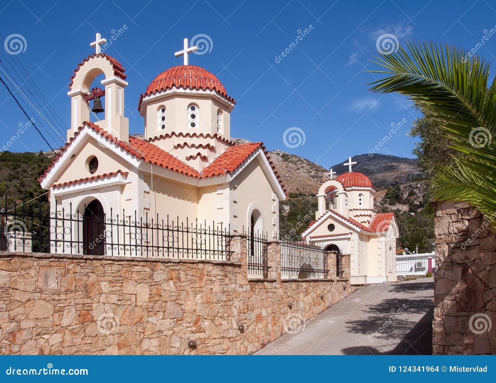 Traditional Greek Churches, Crete, Greece Stock Photo - Image of small ...