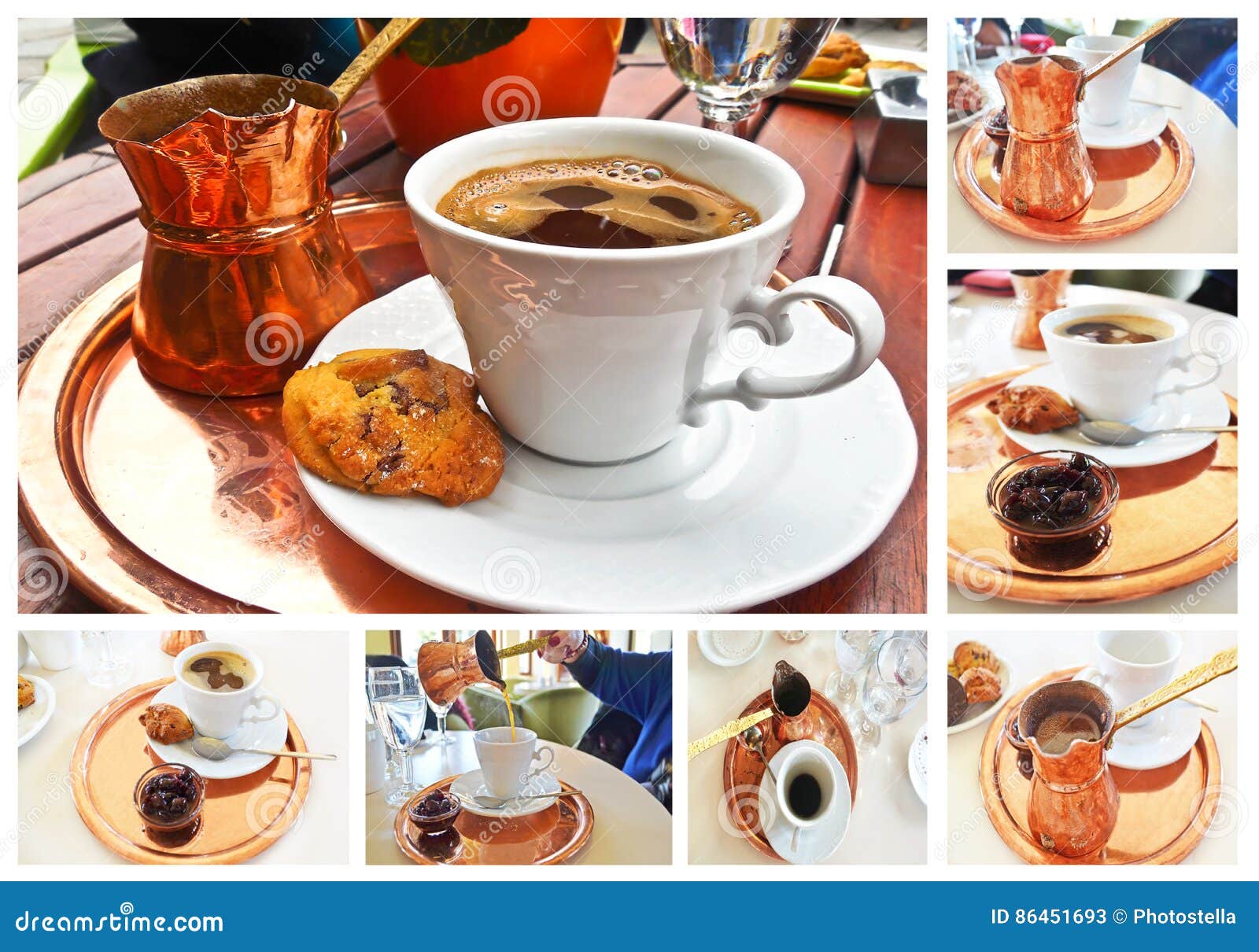 Traditional greek coffee stock image. Image of design - 86451693