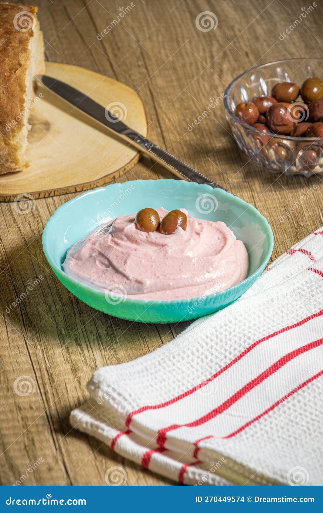 Traditional Greek Taramosalata, Cod Roe Dip Stock Photo - Image of ...