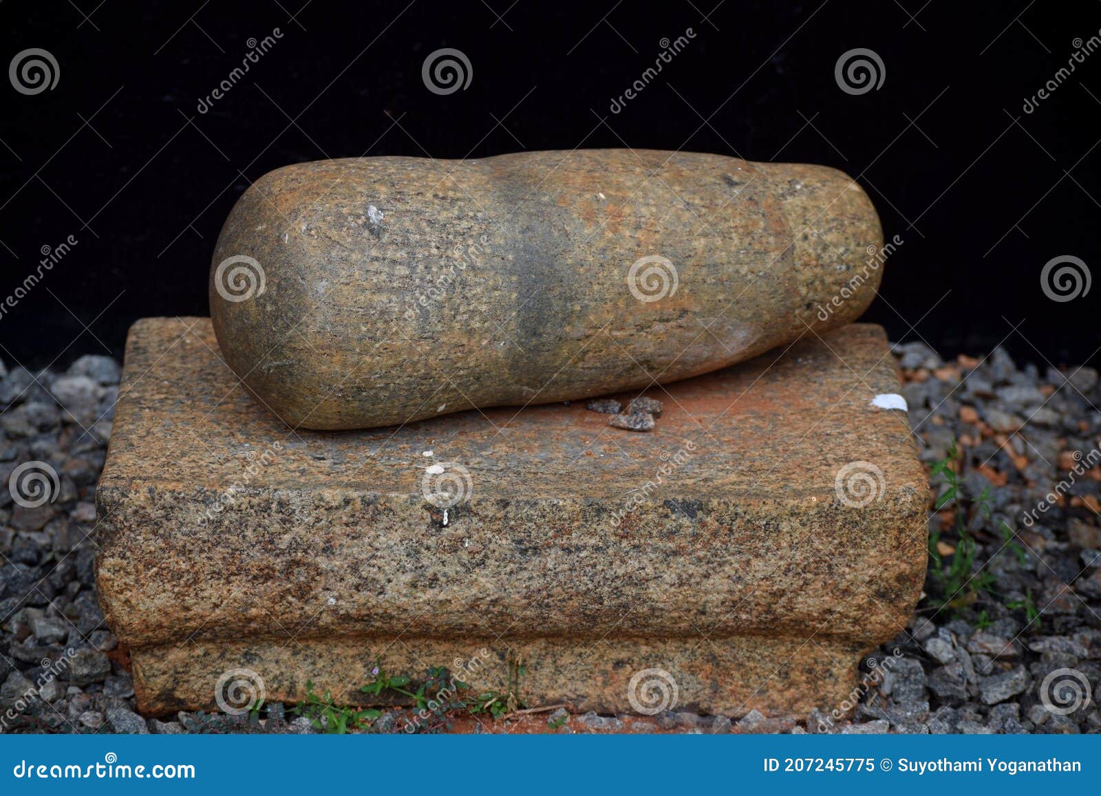Traditional grinding stone stock image. Image of kitchen - 207245775