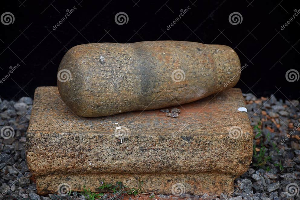 Traditional grinding stone stock image. Image of kitchen - 207245775