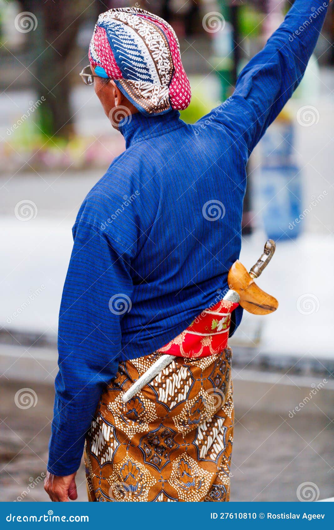 Traditional Guard with Kris Dagger, Java Editorial Image - Image of ...