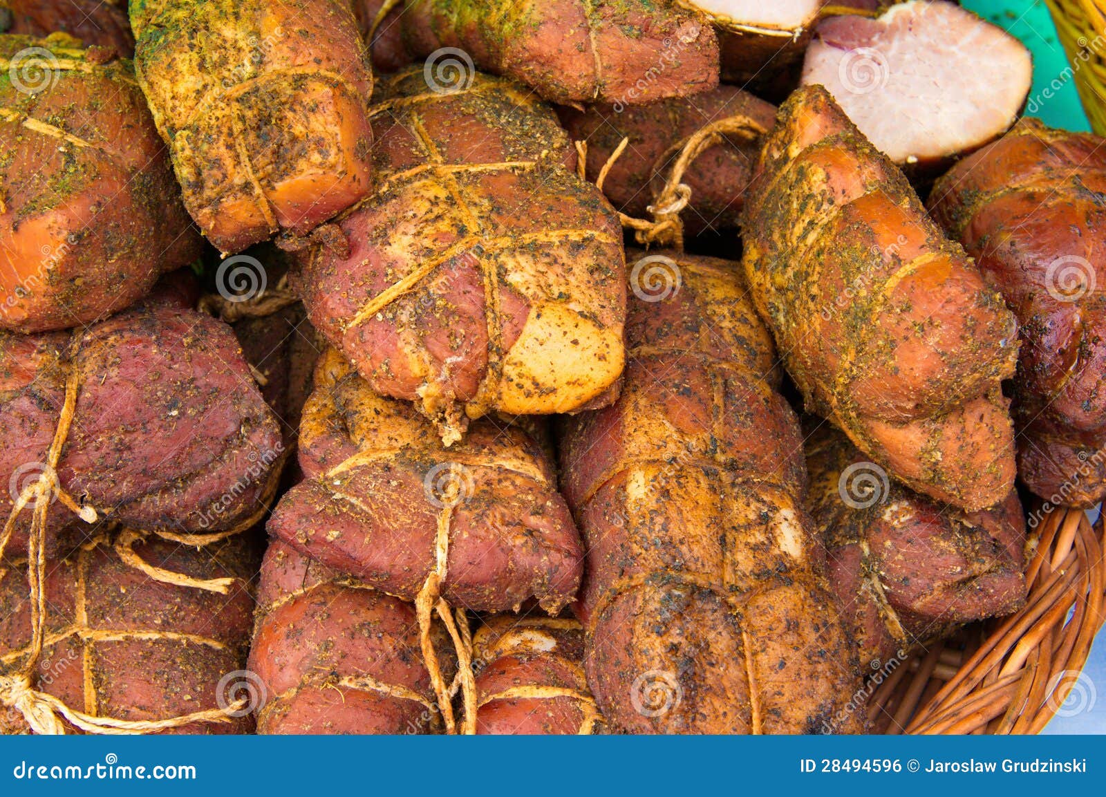 Traditional ham stock photo. Image of butchery, butcher - 28494596