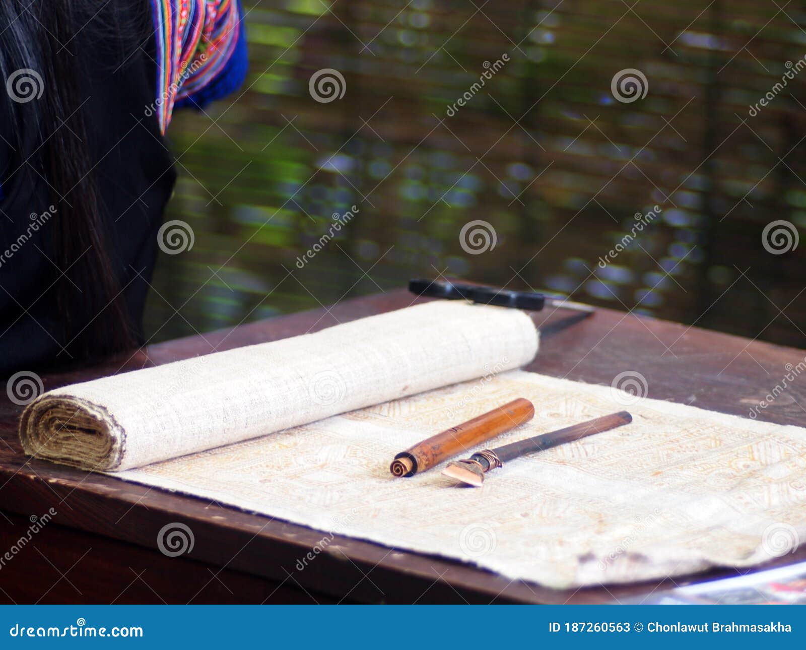 Traditional Hand Crafted LAOS Ethnic Textiles Pattern Drawing BATIK ...