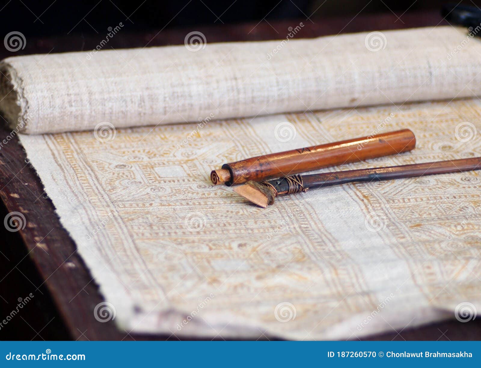 Traditional Hand Crafted LAOS Ethnic Textiles Pattern Drawing BATIK ...