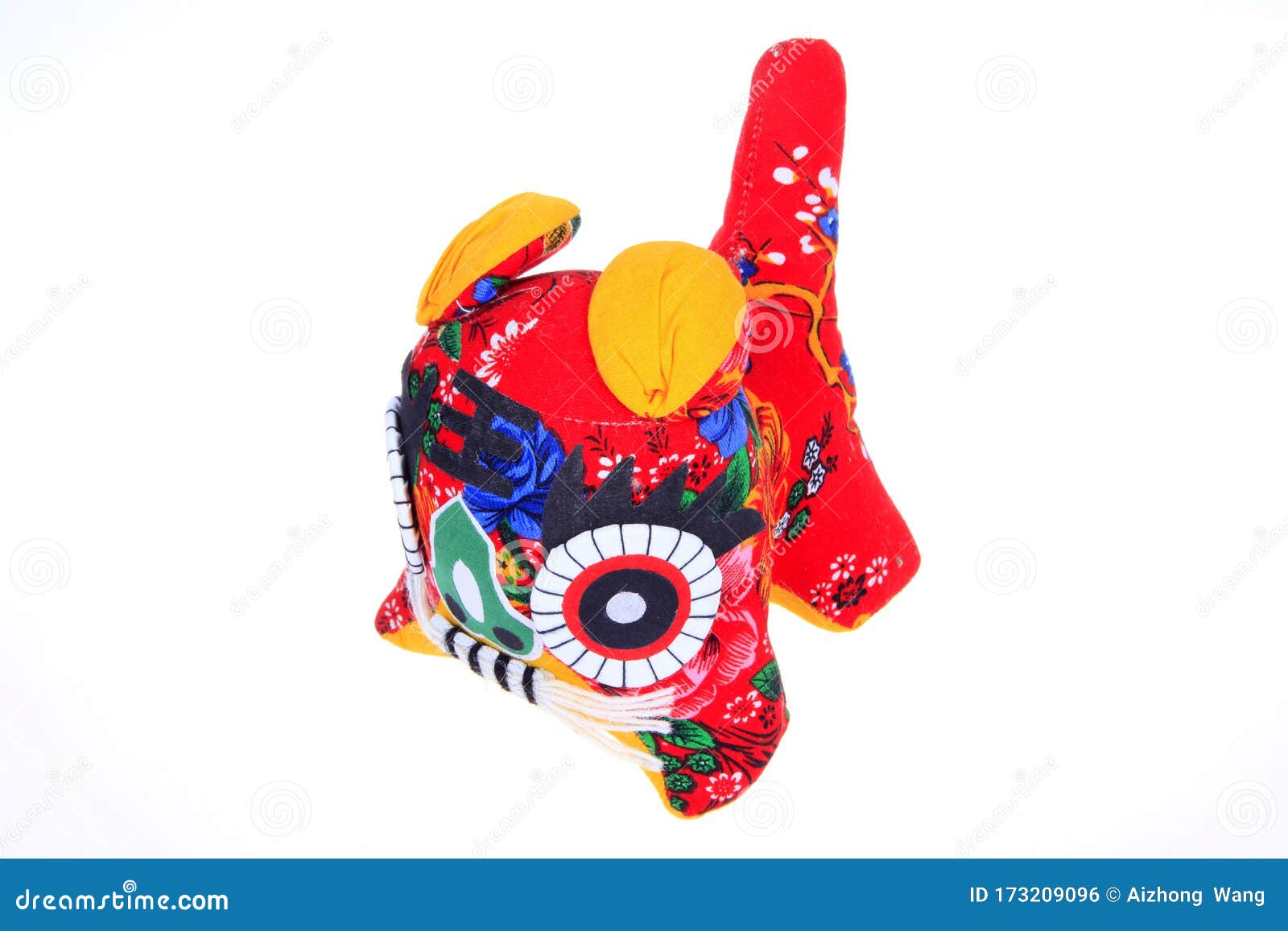 Traditional Hand Made Cloth Tiger Toy Stock Photo - Image of decor ...