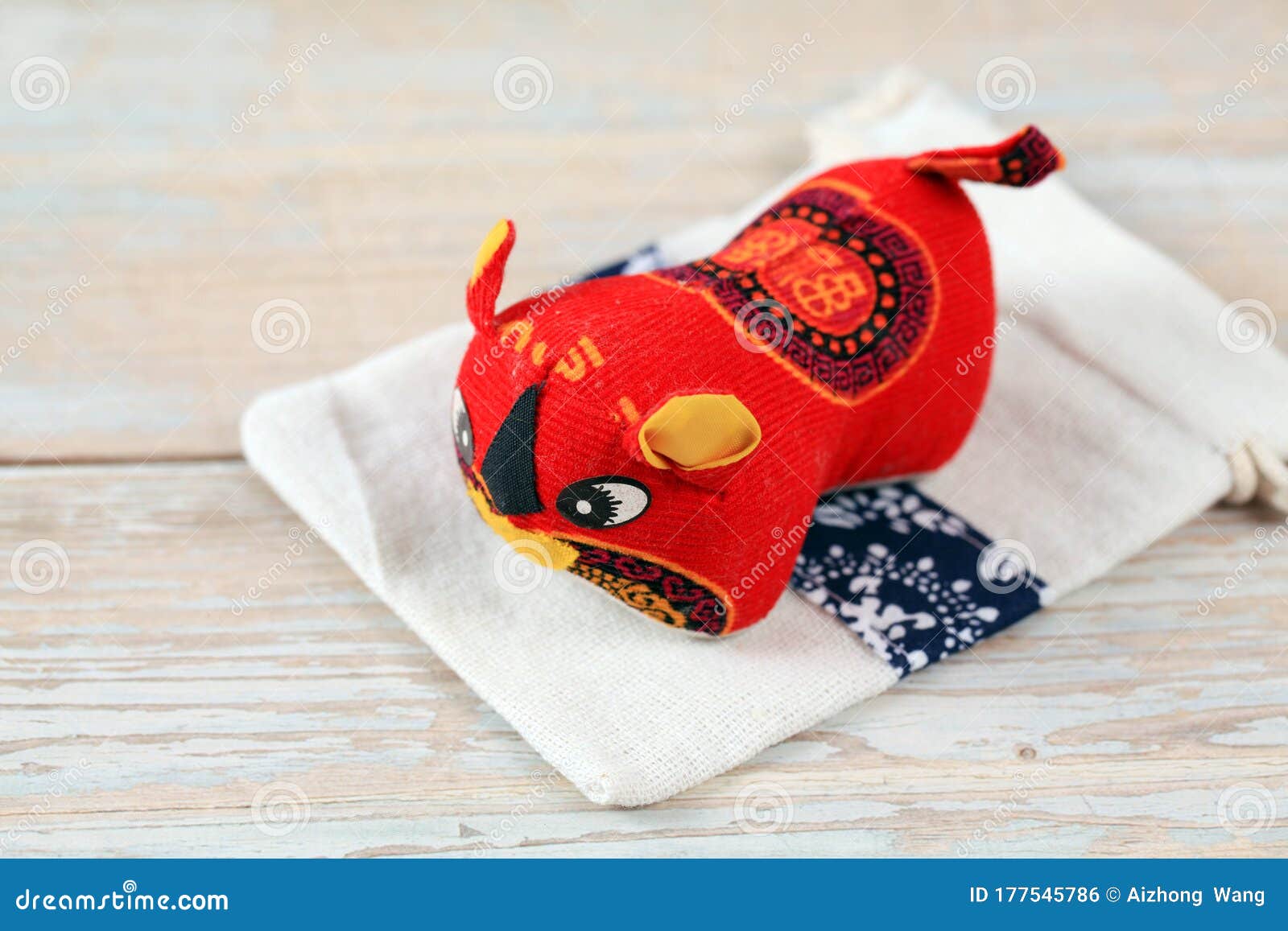 Traditional Hand Made Cloth Tiger Toy Stock Photo - Image of decoration ...
