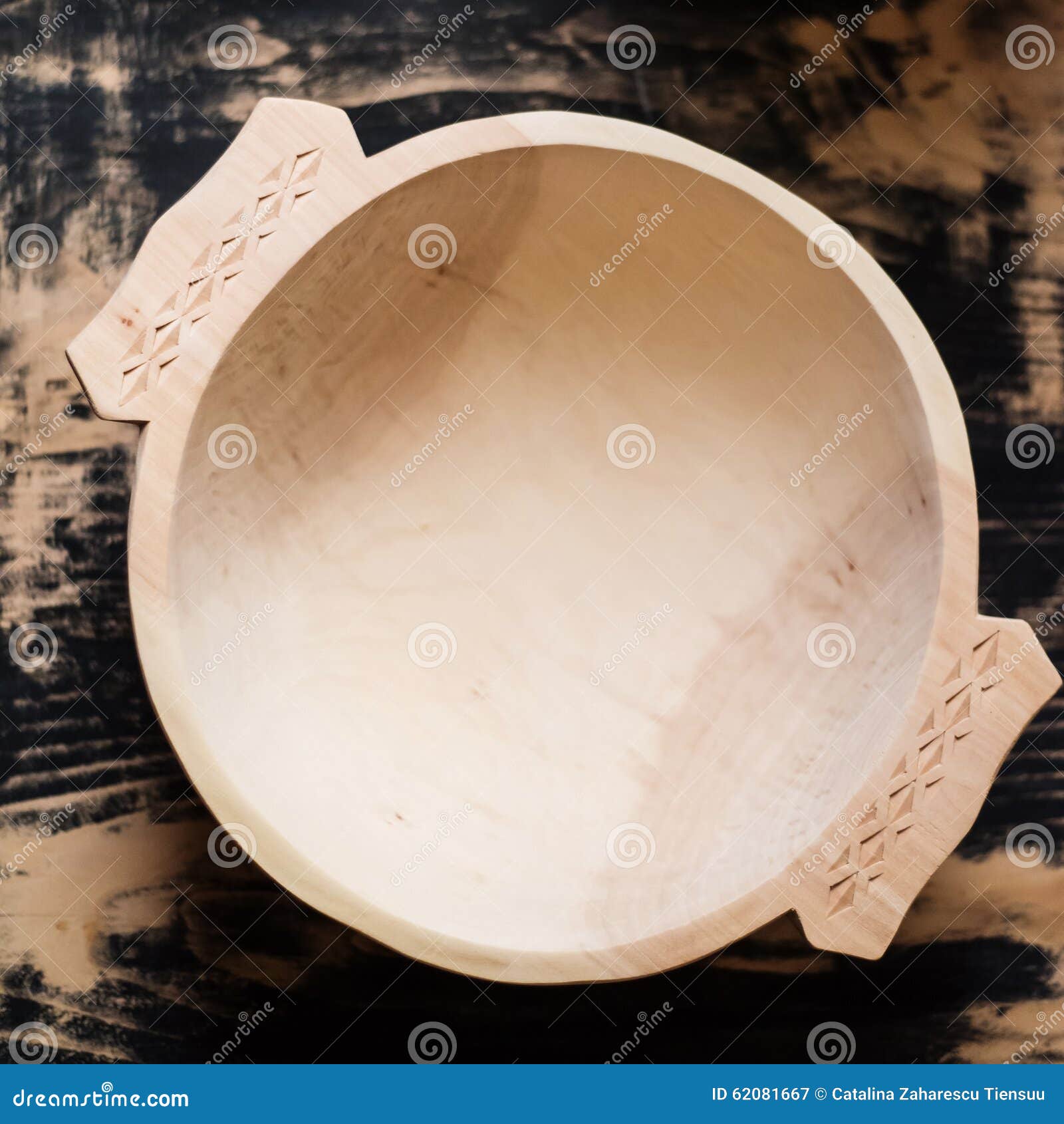 Traditional Hand Made Wooden Bowl Stock Image - Image of sculpture ...
