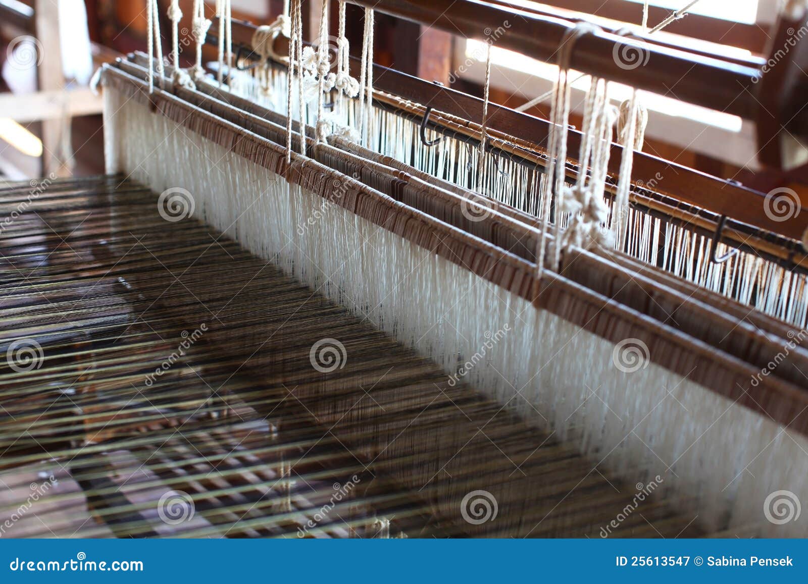 Traditional Handloom in a Small Textile Factory Stock Image - Image of ...
