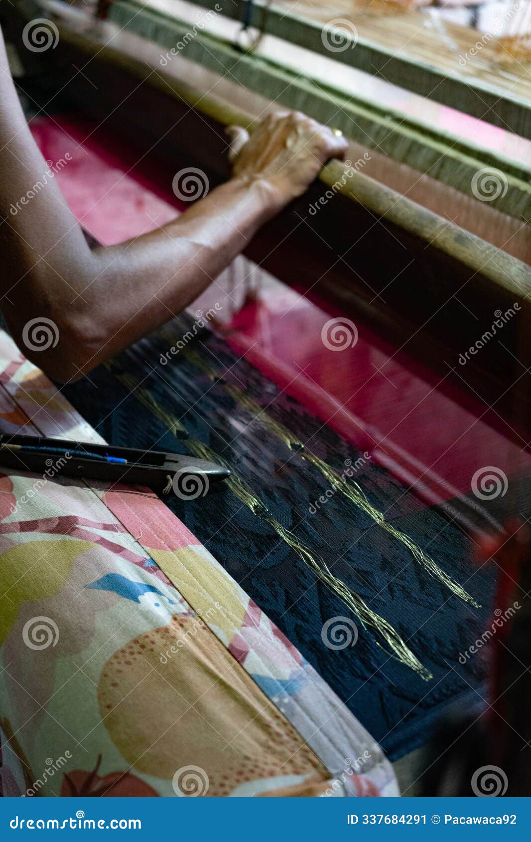 Traditional Handmade Weaving Technique, Handloom Stock Image - Image of ...