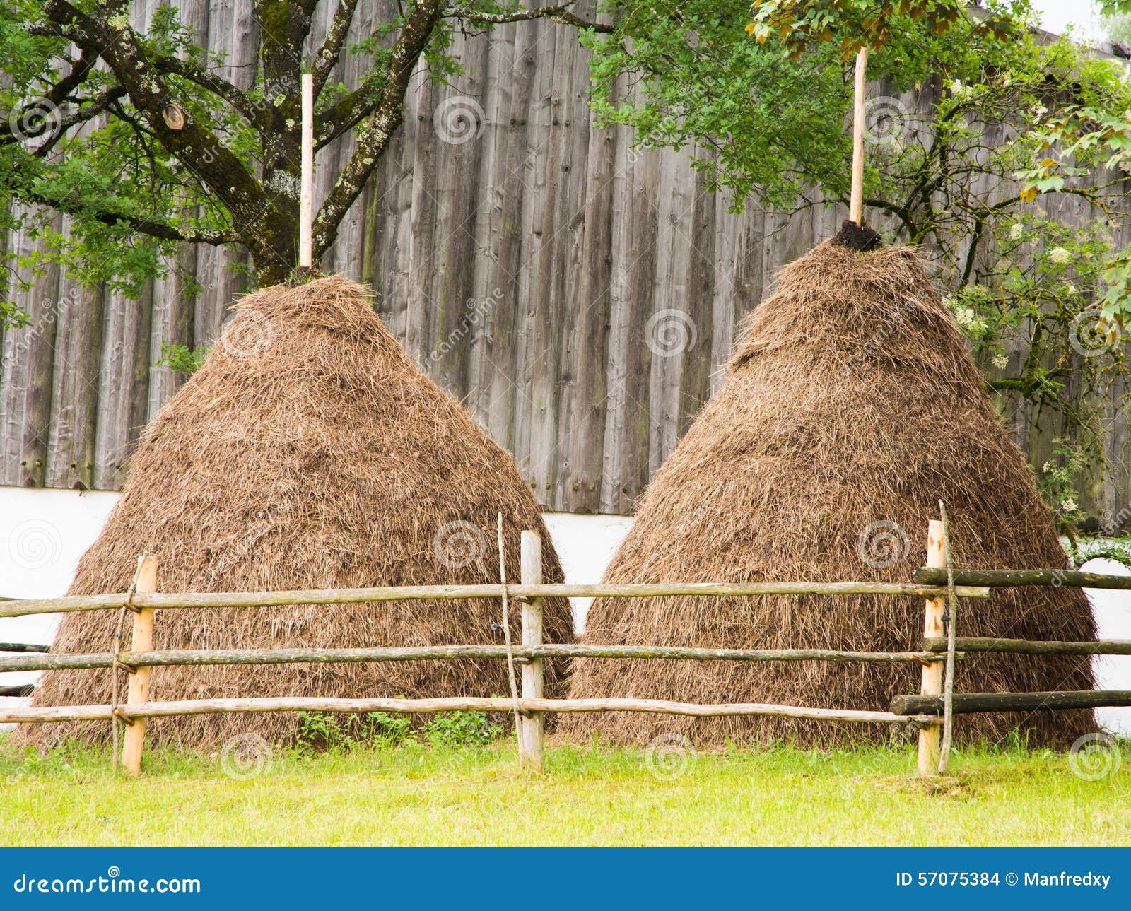 Traditional Haystack Of Mountain Villages. Royalty-Free Stock Photo ...