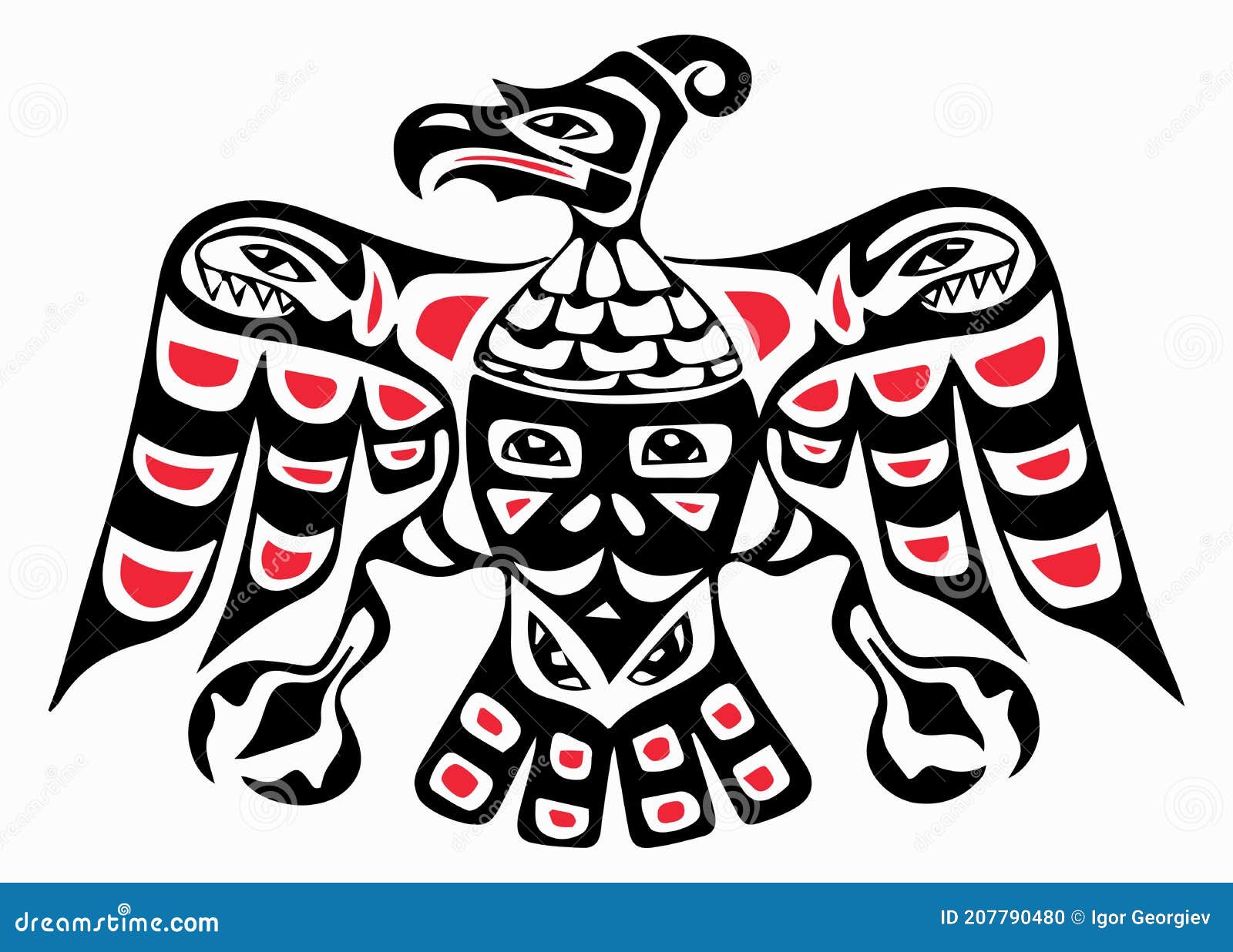 Traditional Heida Indians Tattoo Flash. Stock Vector - Illustration of ...