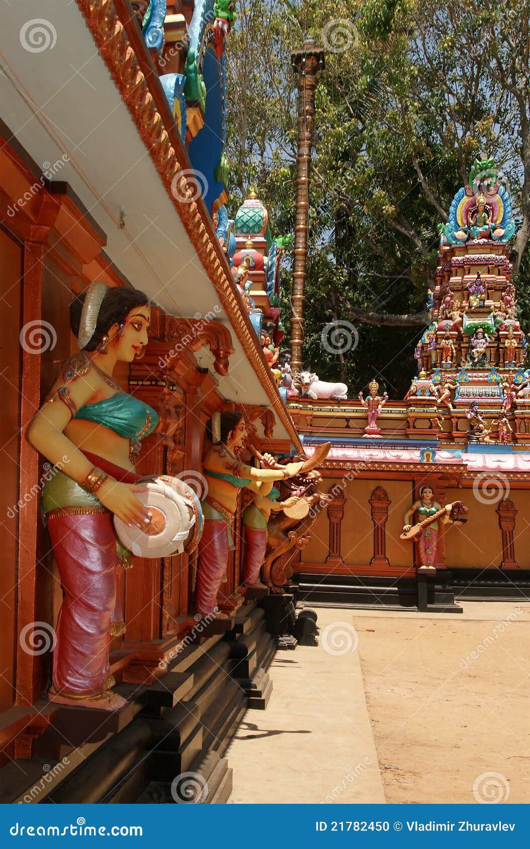 Traditional Hindu Temple, South India Stock Photo - Image of kerala ...